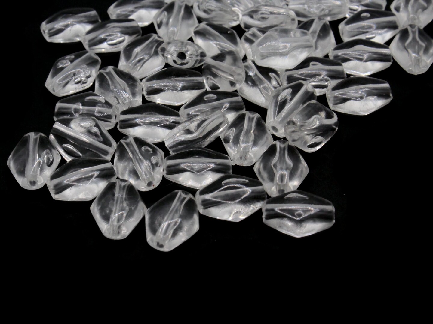 50 11mm Clear Vintage Plastic Diamond Beads | Michaels