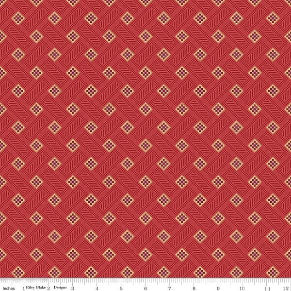 Blocks in Red (c16992-red) | Vera's Garden | Vicki McCarty | Riley ...