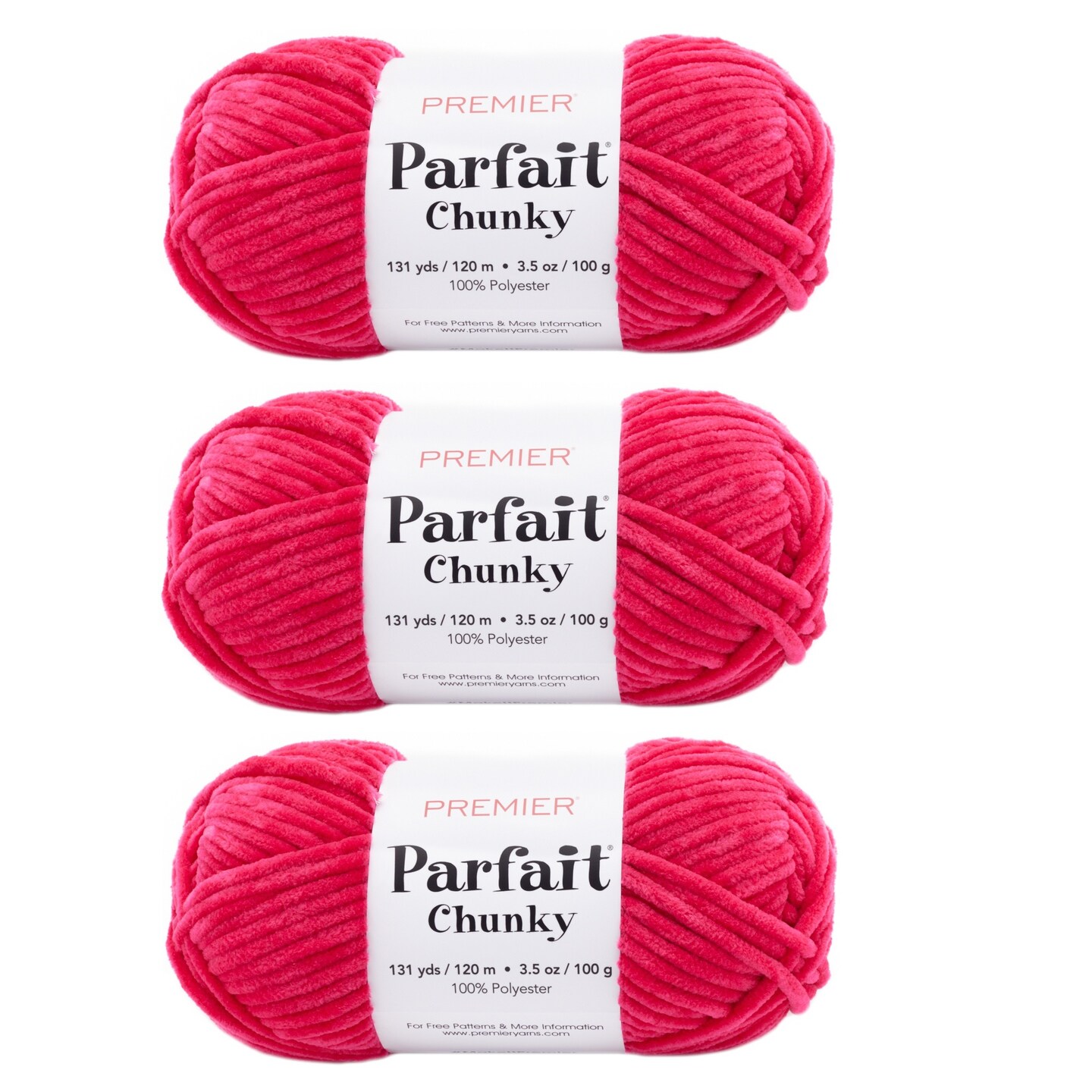 Multipack of 3 - Premier Parfait Chunky Yarn-Bright Pink | Michaels