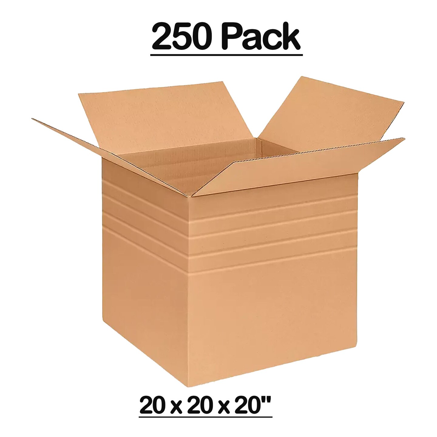 250 Pack Multi Depth Customizable Corrugated Cartons for Shipping and ...