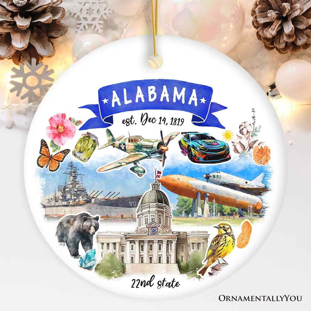 Artistic Alabama State Themes and Landmarks Christmas Ornament | Michaels