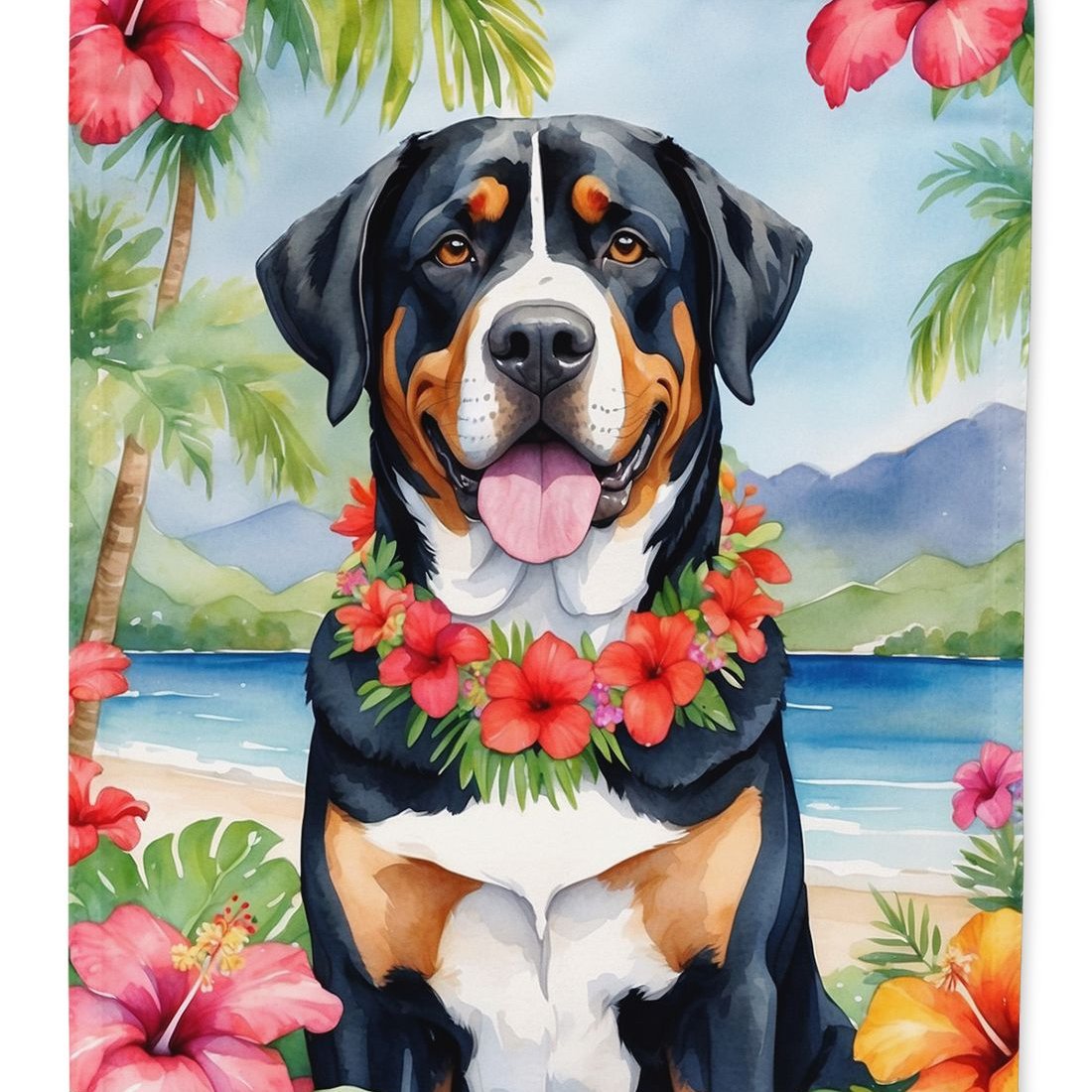 Edge Collections - 28" X 40" - Multicolor - Greater Swiss Mountain Dog ...