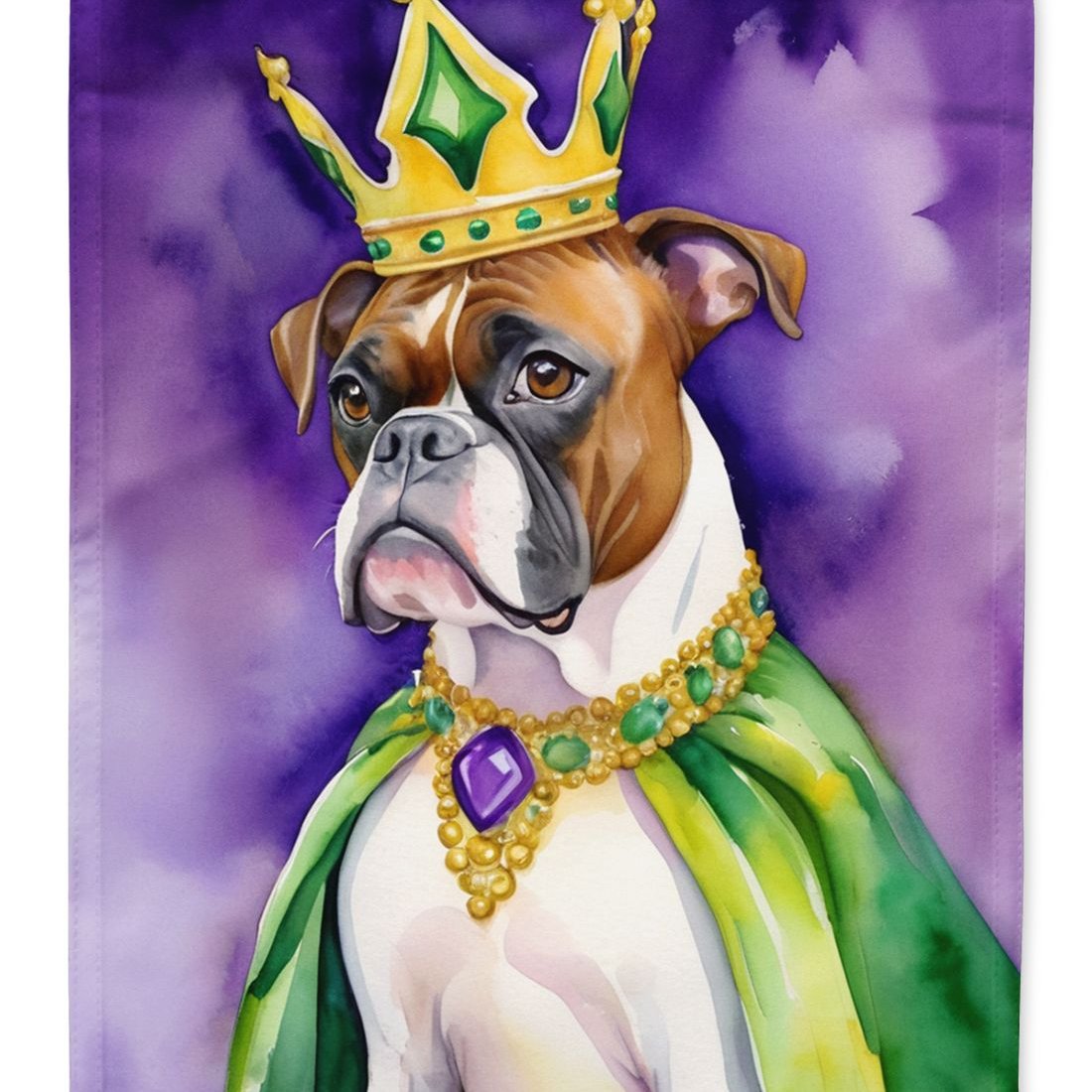 Edge Collections - 28" X 40" - Multicolor - Boxer King of Mardi Gras ...