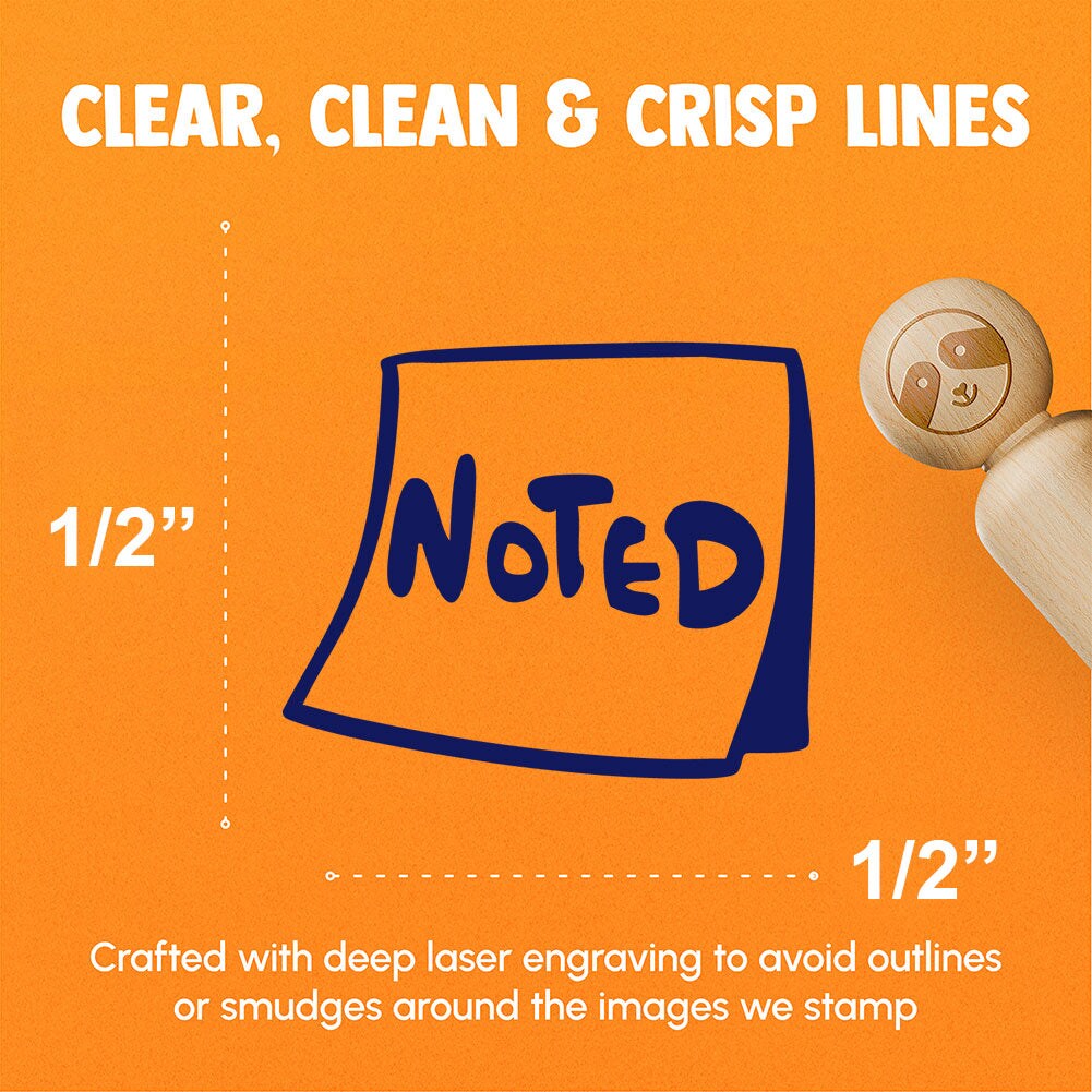Noted Sticky Note Post Paper Notice Rubber Stamp for Stamping Crafting ...