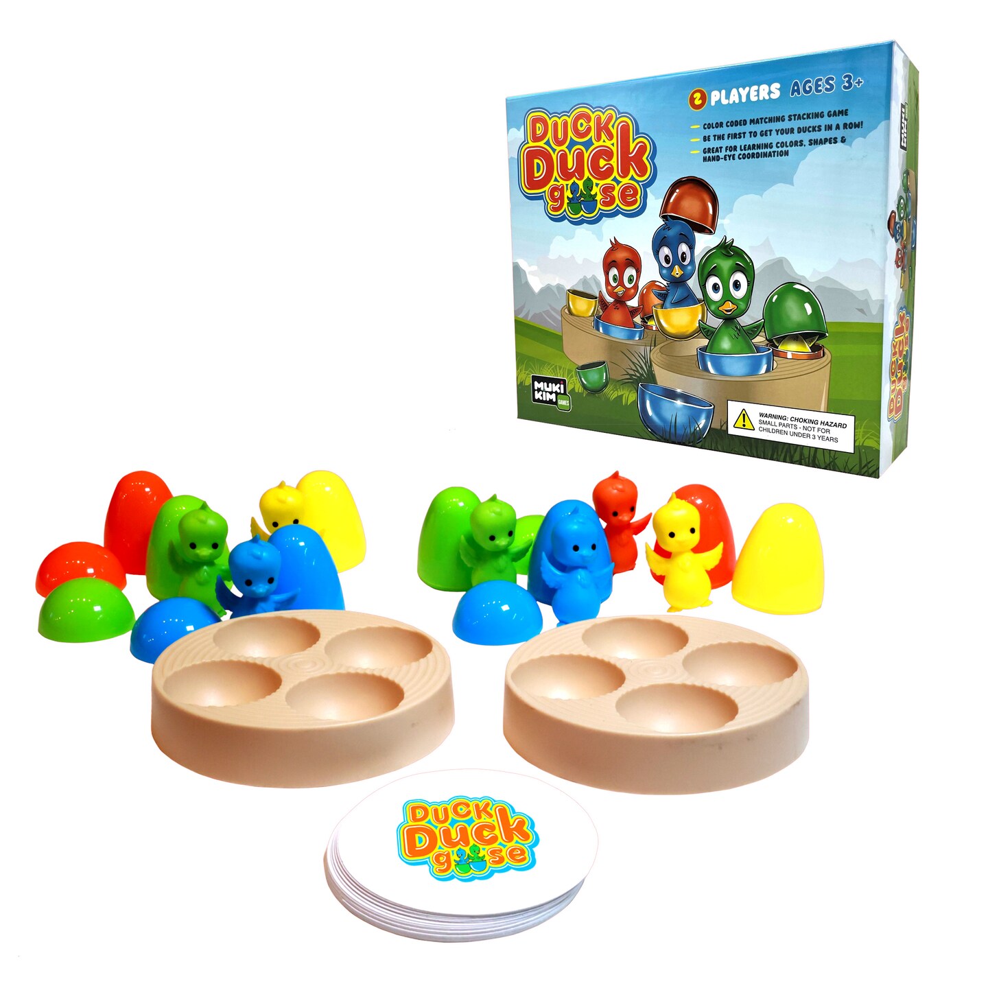 Duck Duck Goose - Color Sorting & Shape Stacking Board Game Challenge ...