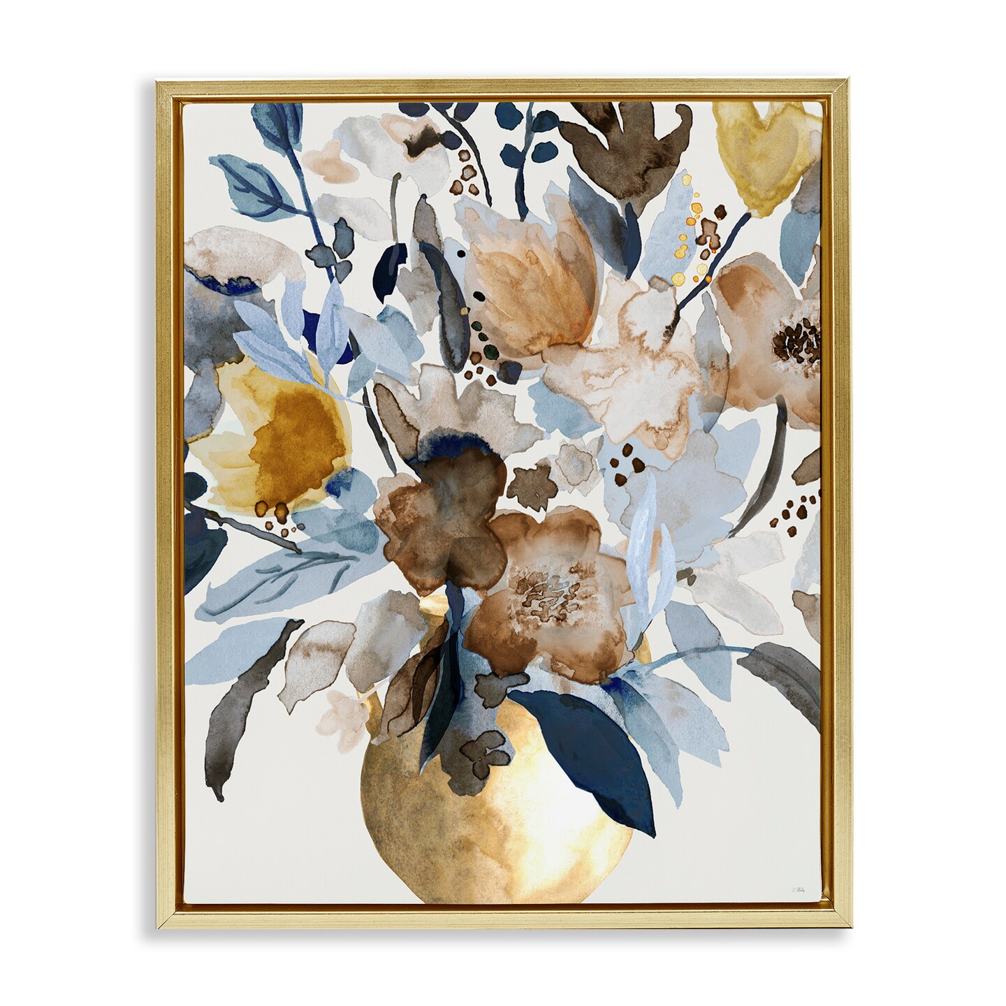 Stupell Industries Bouquet with Watercolor Effect Floating Frame By Val ...