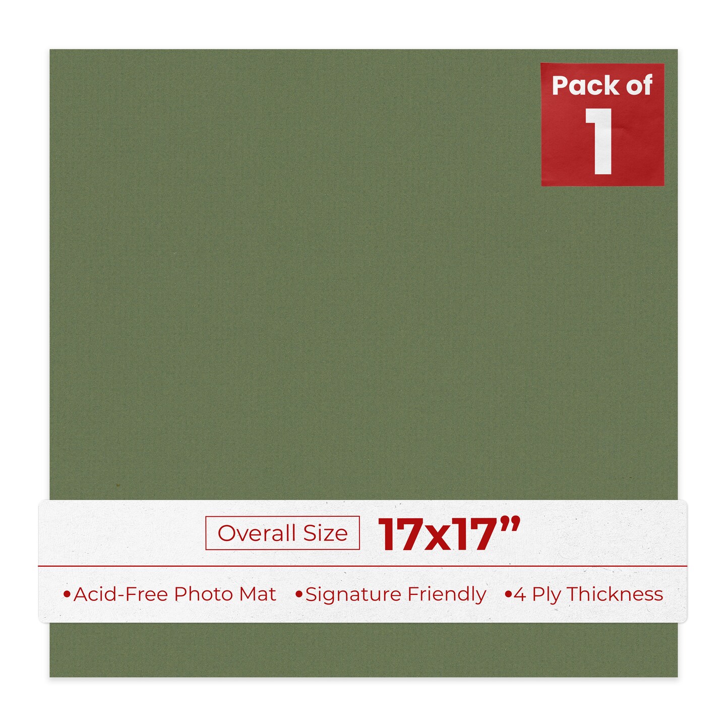 Dill Green 17x17 Uncut Mat Board - Blank Sheets, No Opening, Color ...