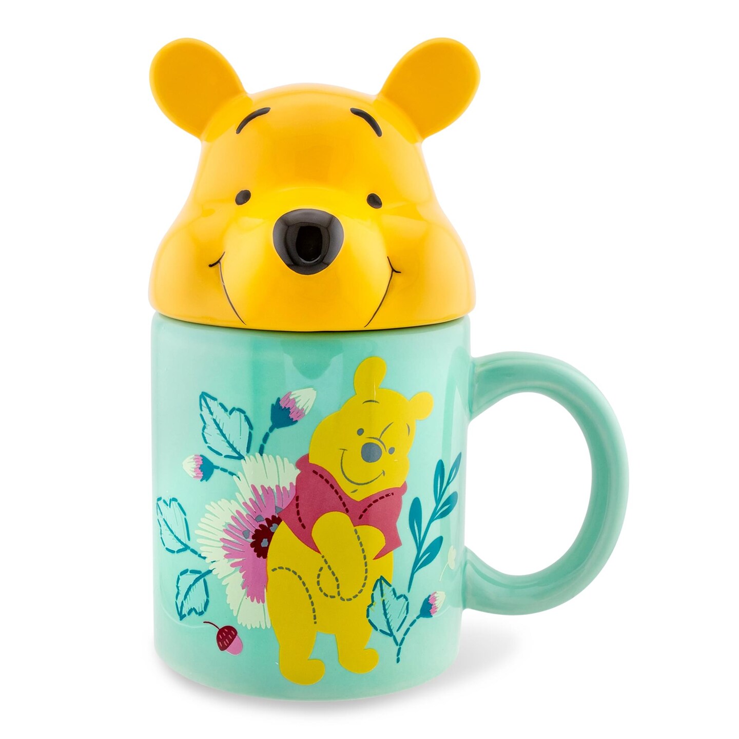 Disney Winnie the Pooh Ceramic Mug With Sculpted Topper | Holds 18 ...
