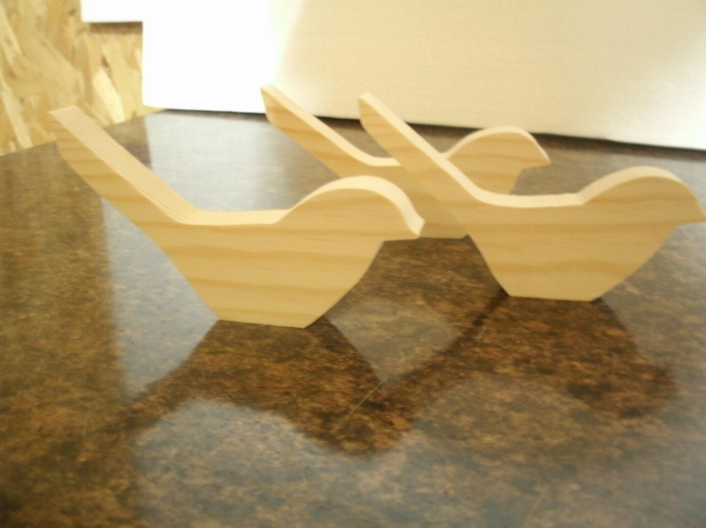 10 or 20 Unfinished Wood Bird Shape No. 2, Wooden Songbird Shape ...