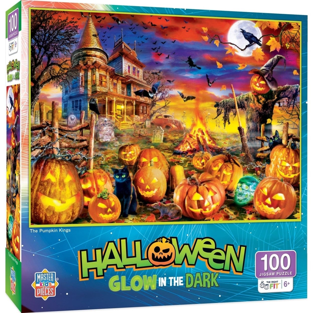 Halloween Glow In The Dark Jigsaw Puzzle 100 Pieces The Pumpkin King ...