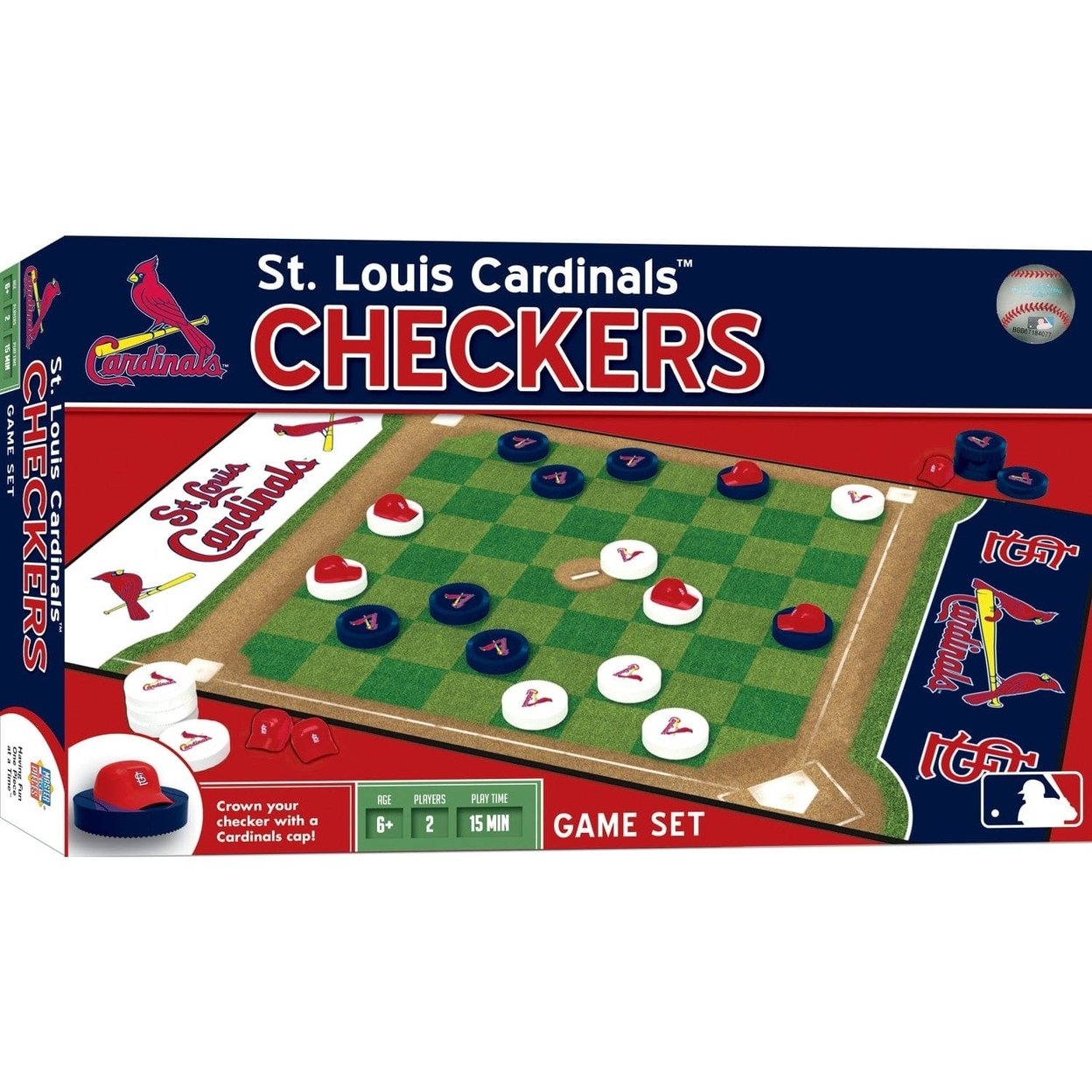 St. Louis Cardinals Checkers Board Game Officially Licensed Mlb 24 ...