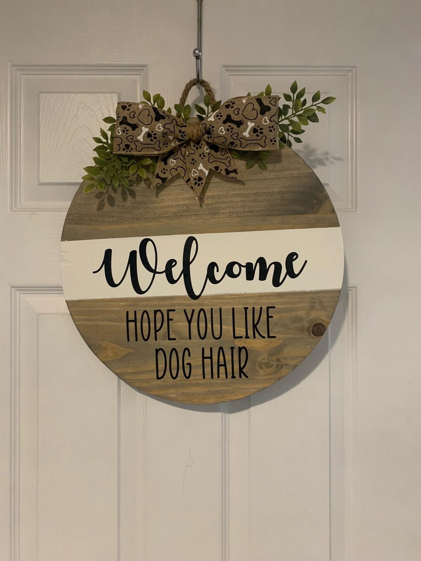 Welcome Pet Sign Welcome Door Hanger Dog Mom Sign Dog Mom Gift Gift for ...