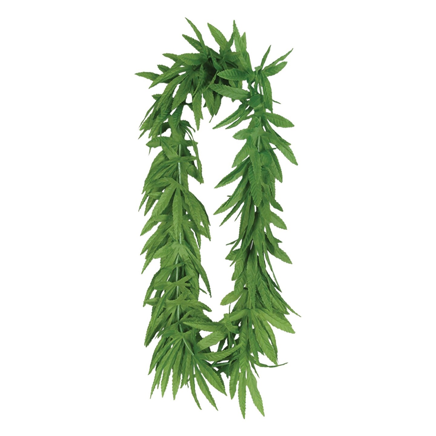 Party Central Club Pack of 12 Green Artificial Fern Leaf Tropical Lei ...