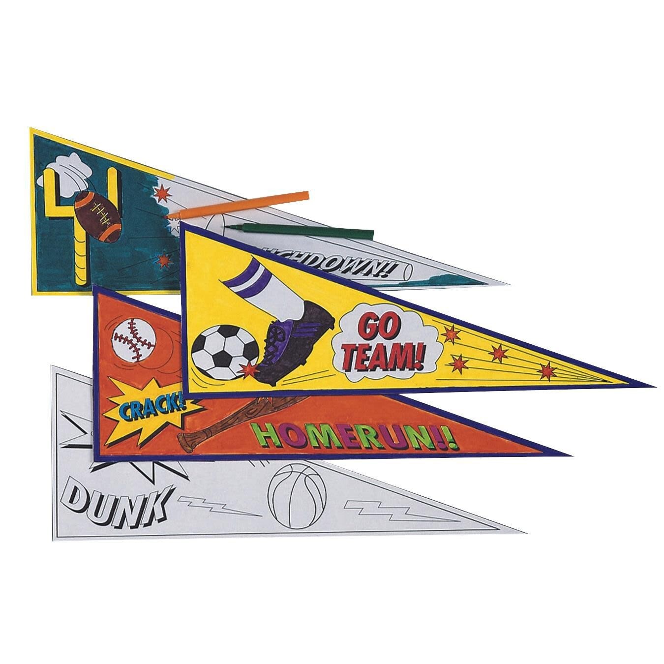 Team Pride Pennants Craft Kit (Pack of 24) | Michaels
