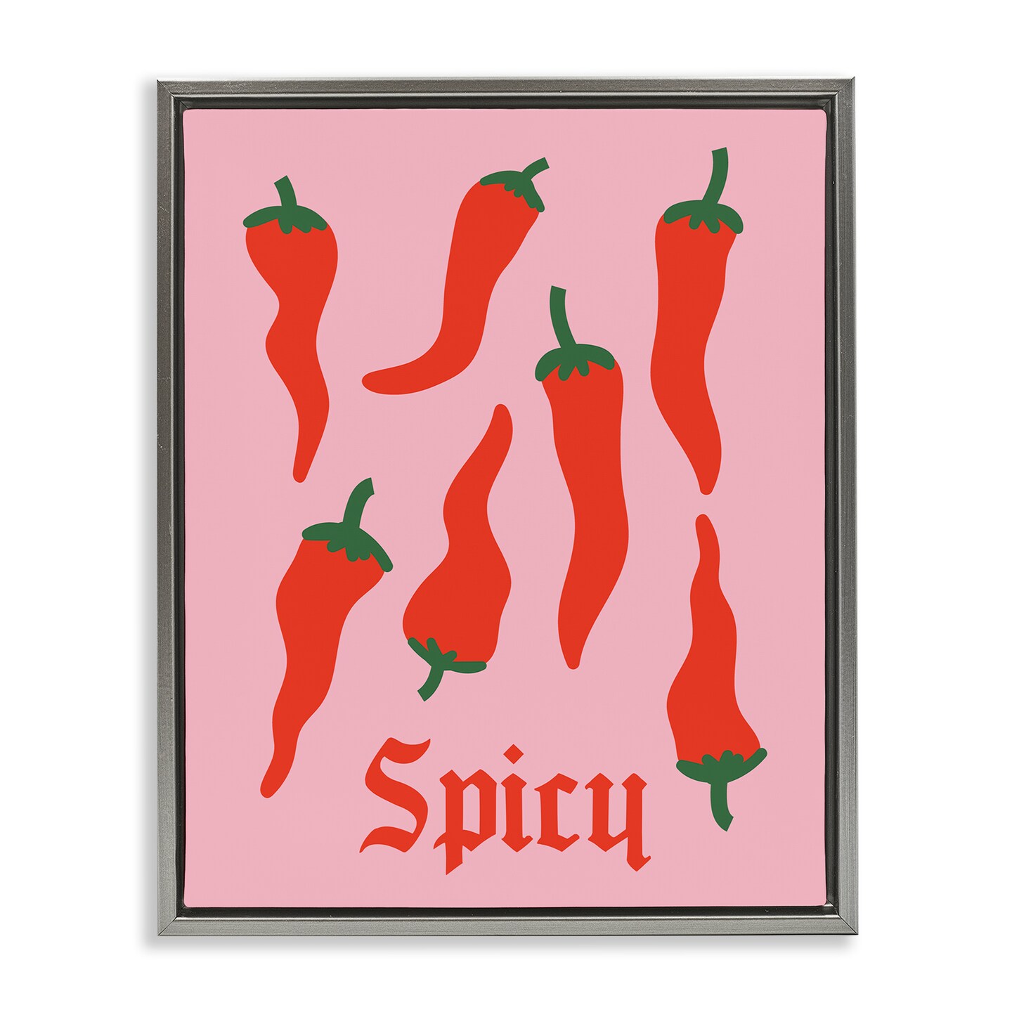 Stupell Industries Spicy Chiles on Pink Floating Frame By House of Lulu ...
