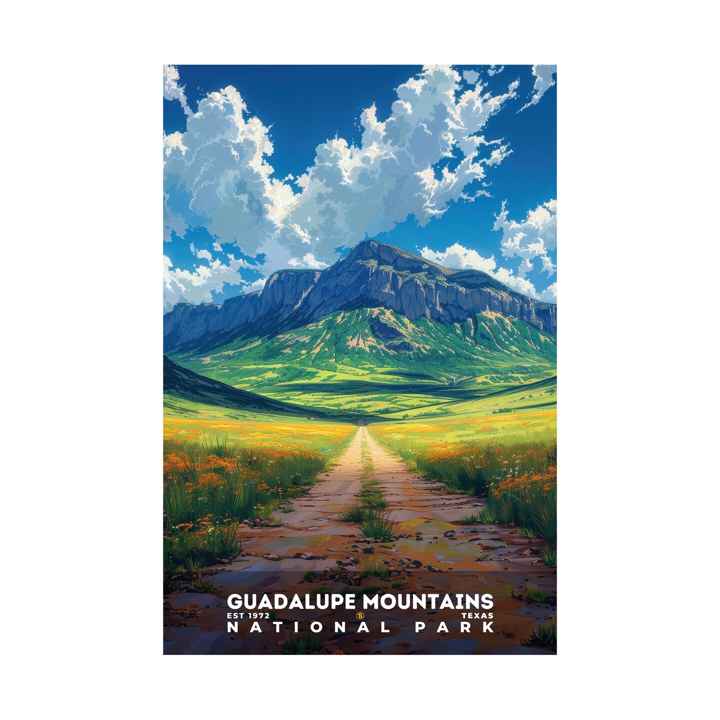 Guadalupe Mountains National Park Poster, Travel Art, Office Poster ...