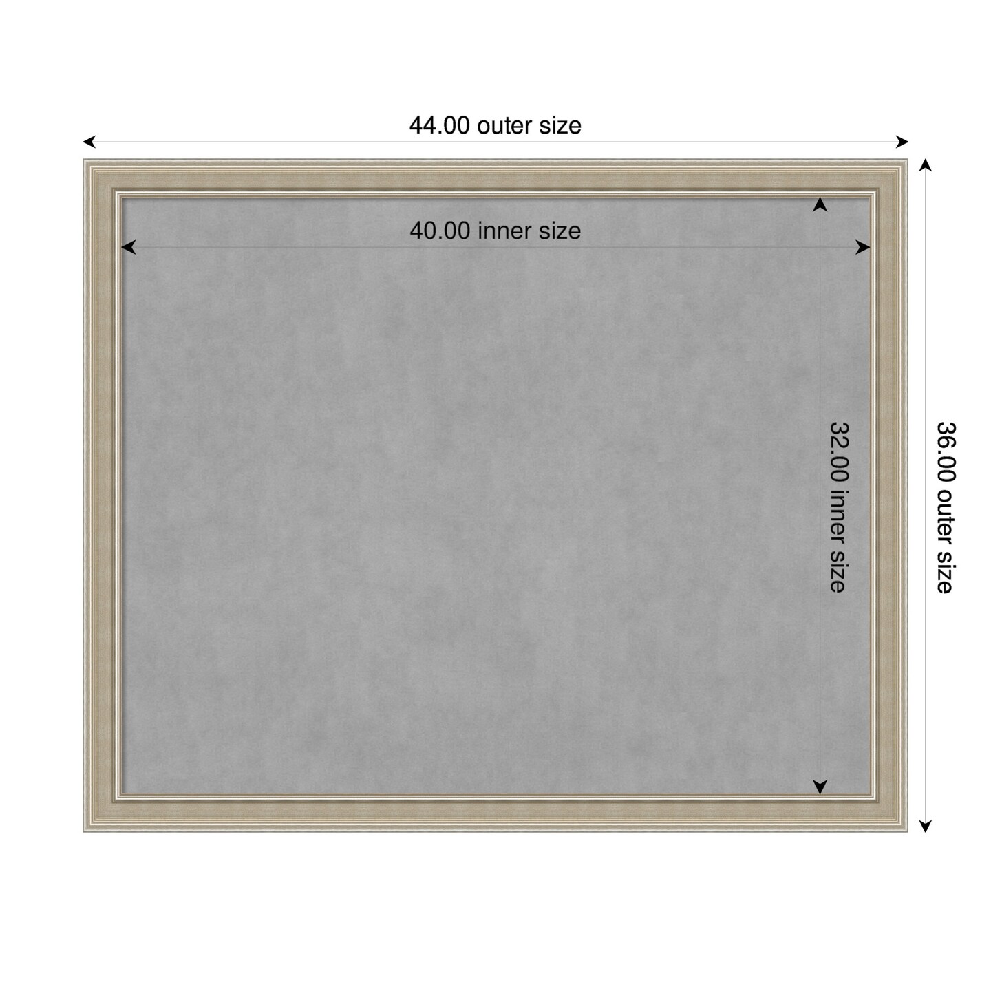 Mezzo Silver Wood Framed Magnetic Board | Michaels
