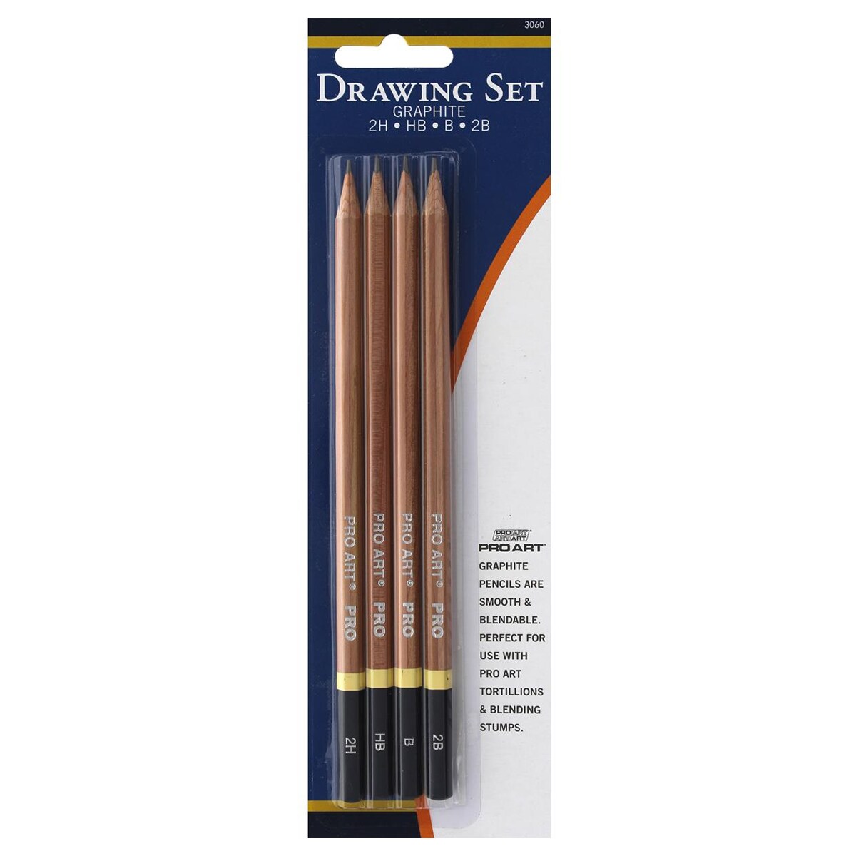 Pro Art Graphite Drawing Pencil Set – 4pc Carded, Sketching & Drawing ...
