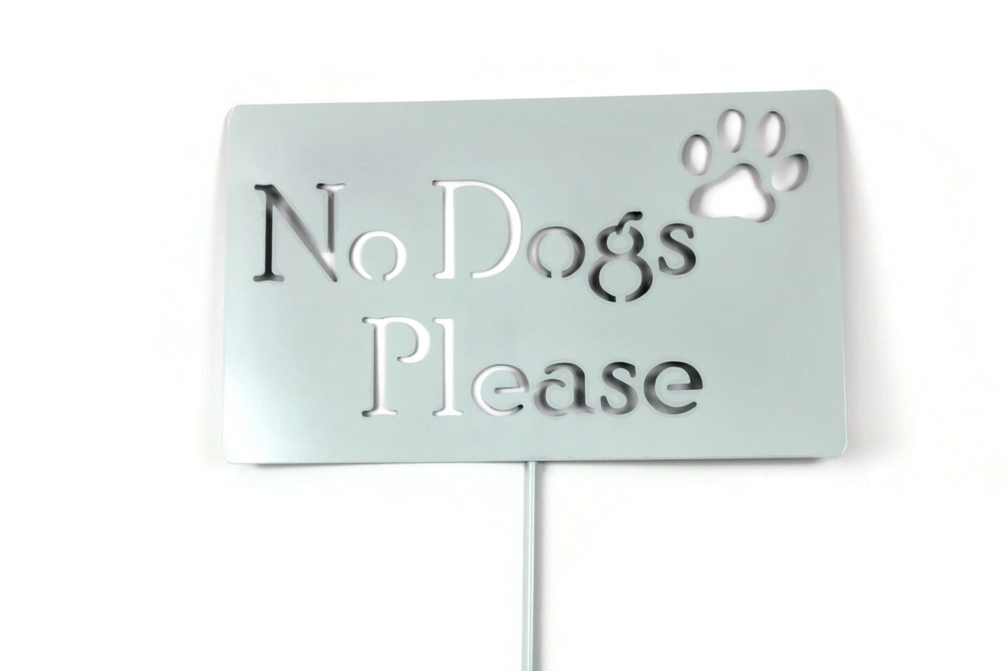 No Dogs Please Metal Yard Sign 21 to 33 Inches Tall | MakerPlace by ...