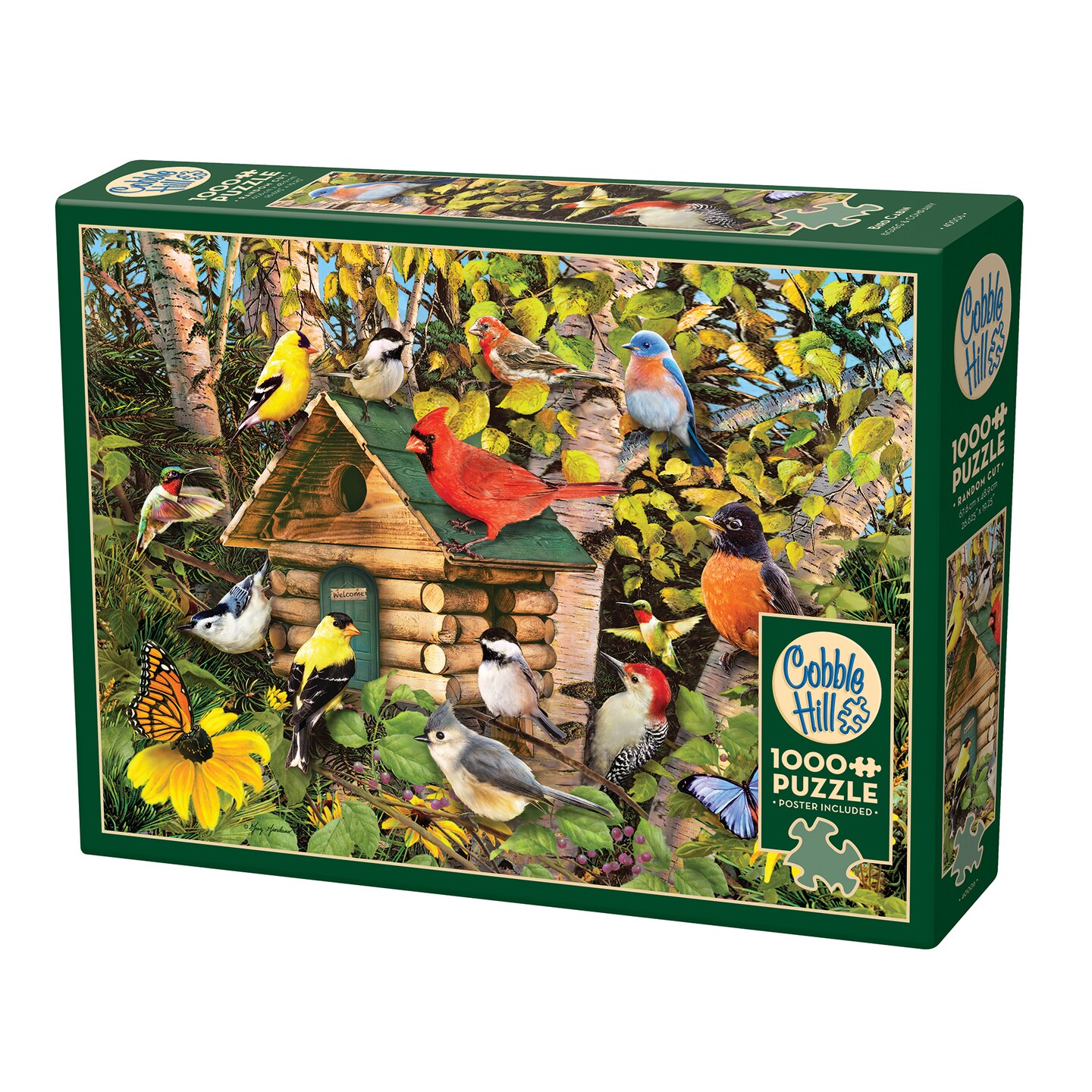 Cobble Hill 1000 Piece Puzzle: Bird Cabin - Reference Poster Included ...