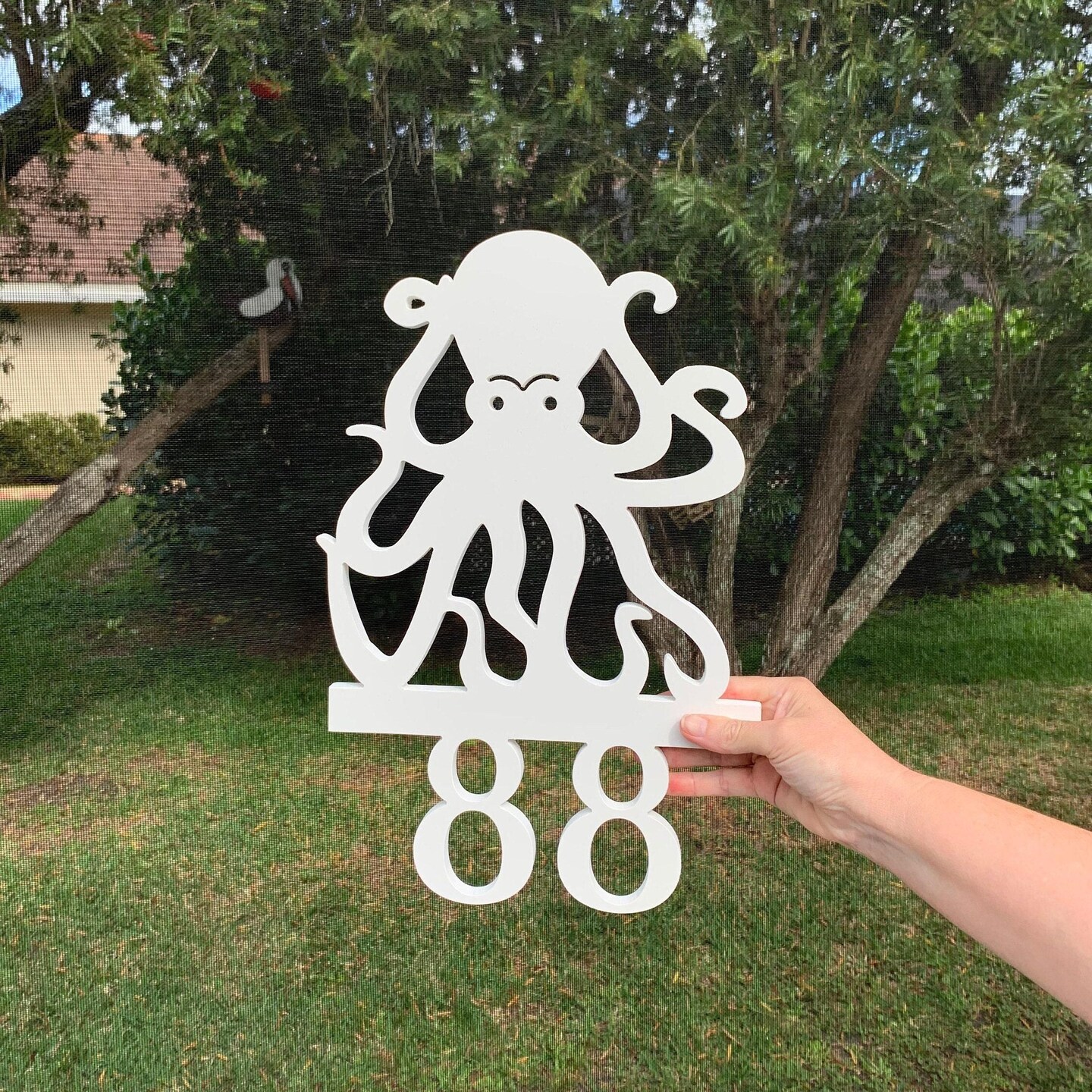 House Number Sign, Octopus, Address Plaque, Address Sign, Custom ...