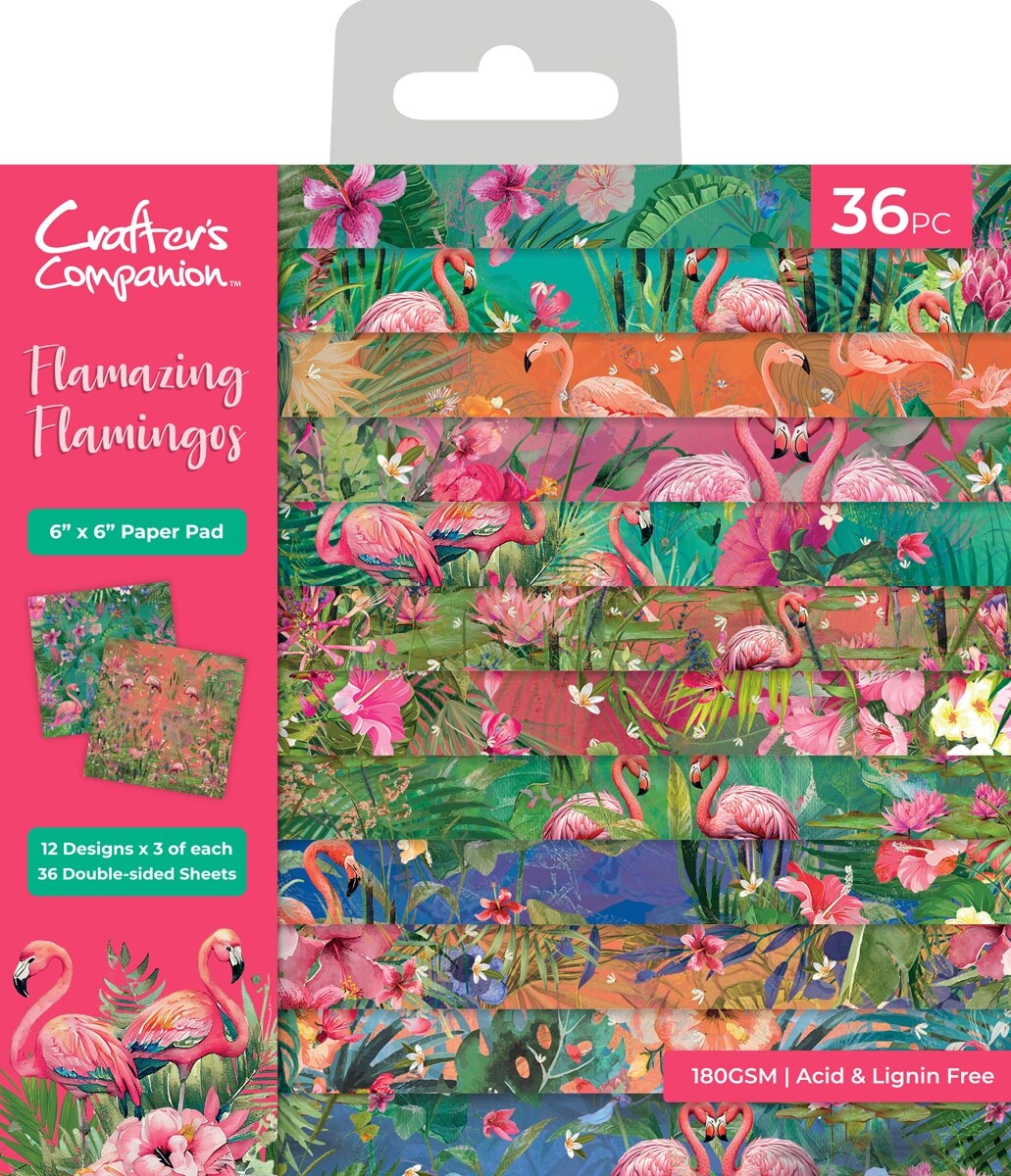 Crafter's Companion Paper Pad 6"X6"-Flamazing Flamingos | Michaels