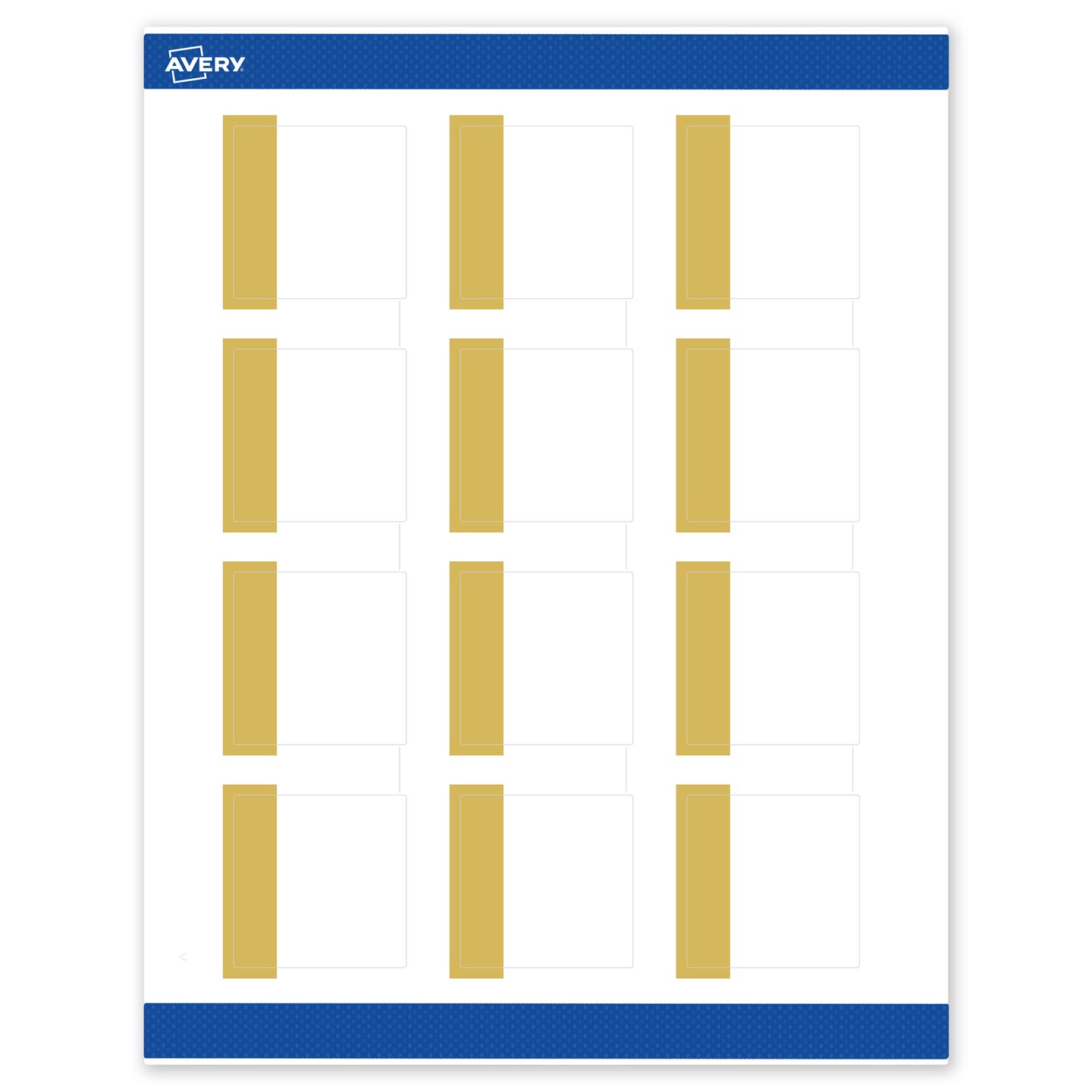 Avery Printable Square Labels, Gold-Dipped Edge, 2" x 2", Matte White ...