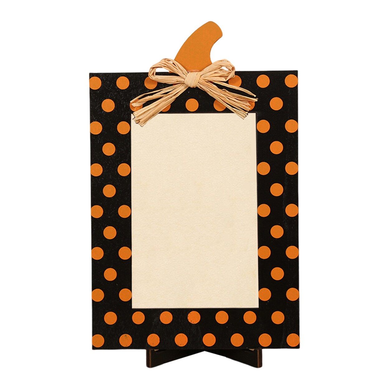 Halloween Wooden Photo Frames Pumpkin Plaid Picture Holder Tabletop ...