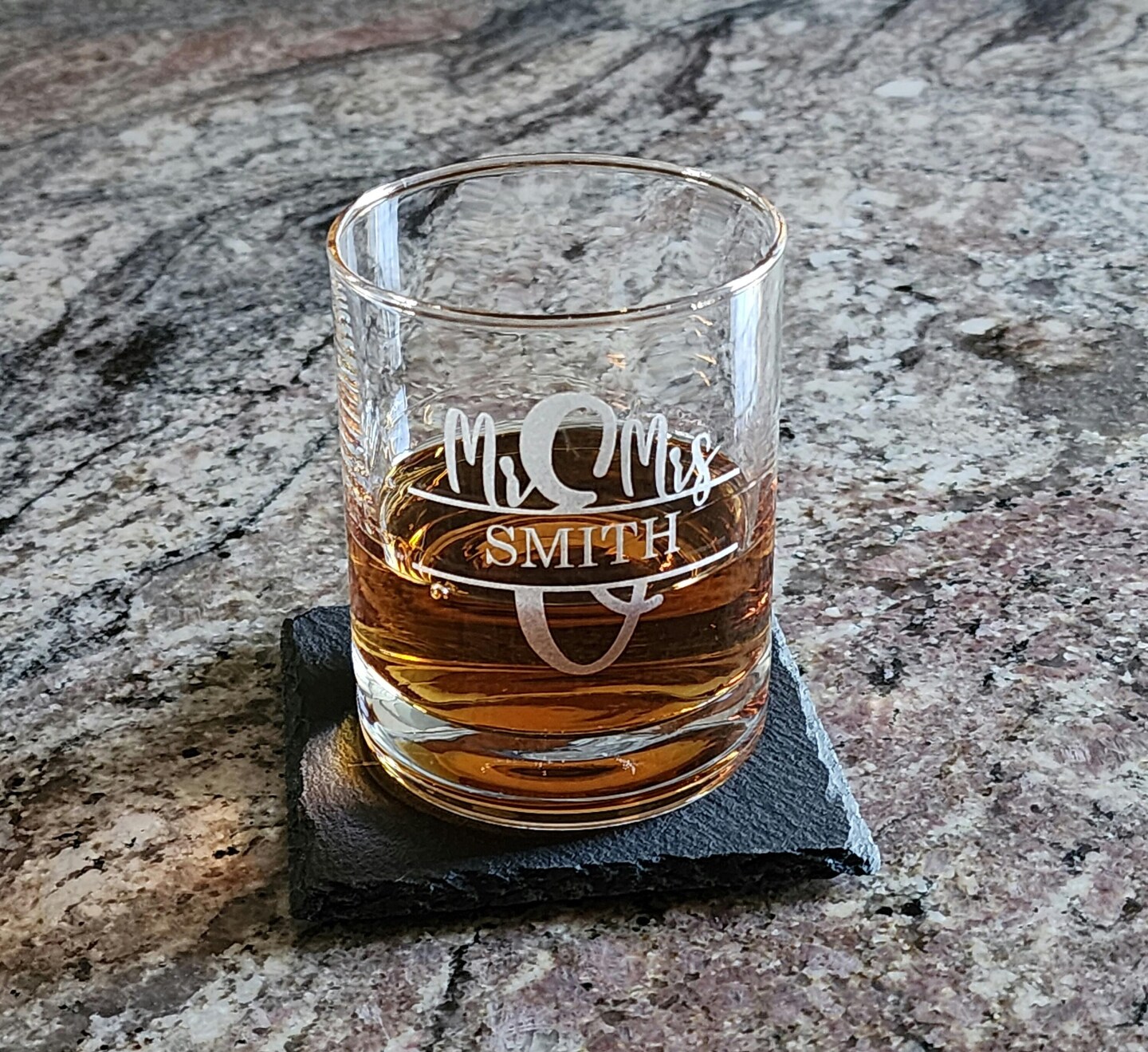 Whiskey Bourbon Glasses Set of 2, Sandblasted, Etched, Personalized ...
