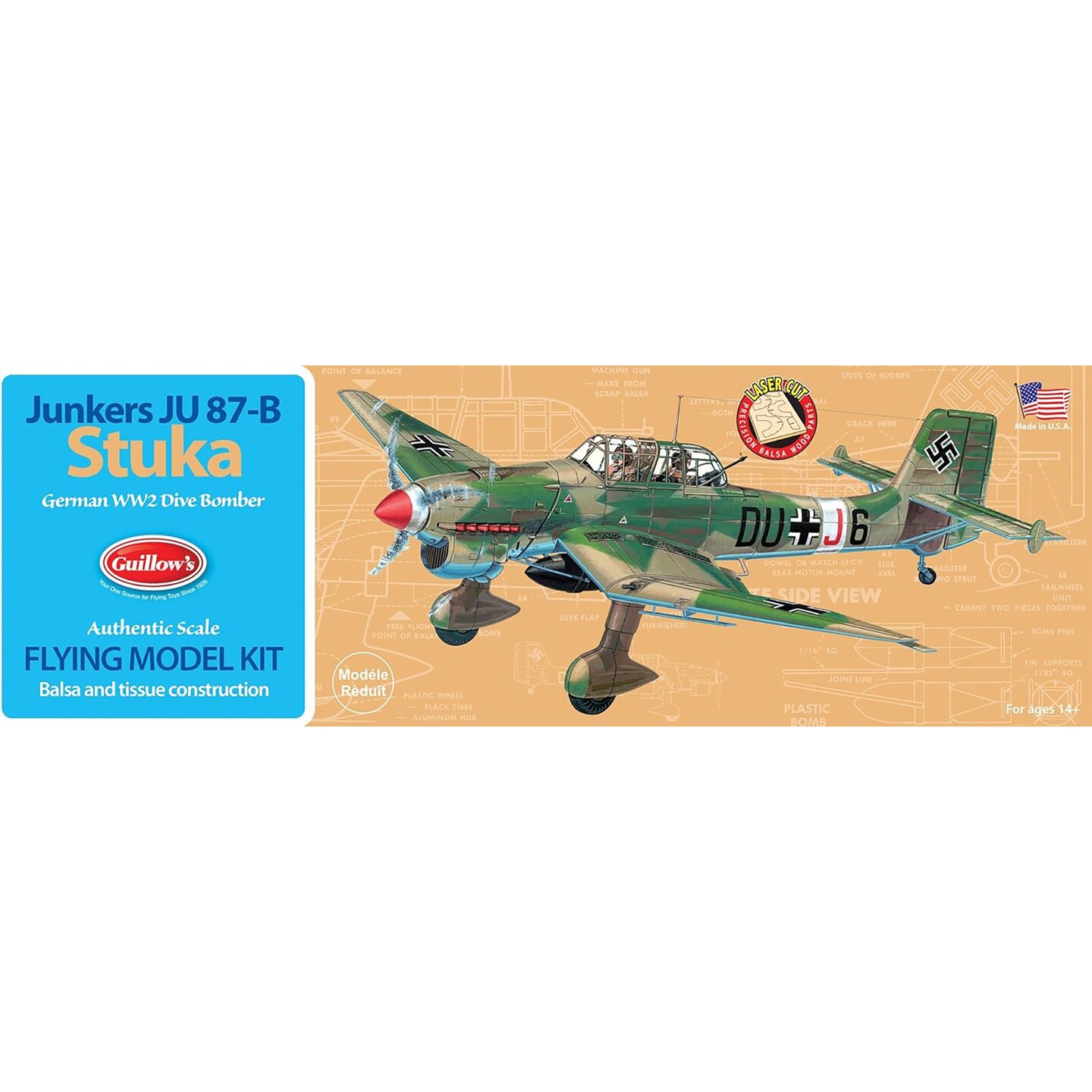 Guillow's Junkers JU 87-B Stuka Model Kit Small | Michaels