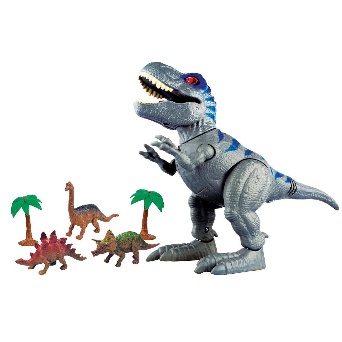 Pre-Historic Times: Dinosaur Playset W/ Walking T-REX - Light & Sounds ...