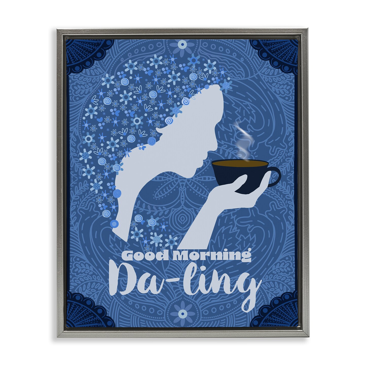 Stupell Industries Good Morning Da-ling Coffee Floating Frame, design ...