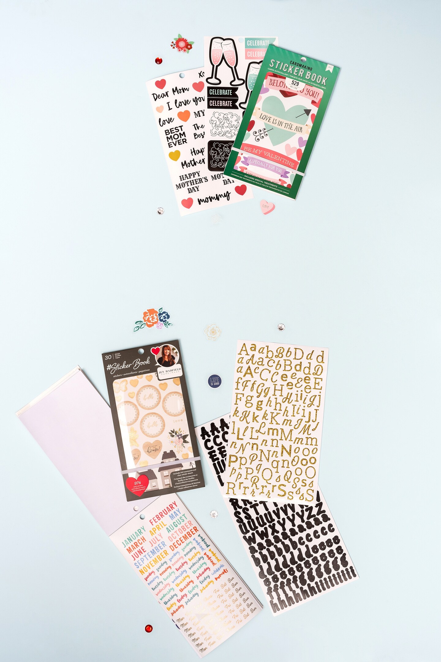 American Crafts Sticker Book 4.75"X8" 30/Pkg-Jen Hadfield W/Gold Foil ...