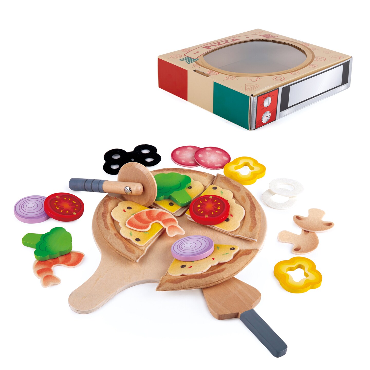 Hape Kitchen Perfect Pizza Food Playset, 2-In-1 Pizza Oven & Delivery ...