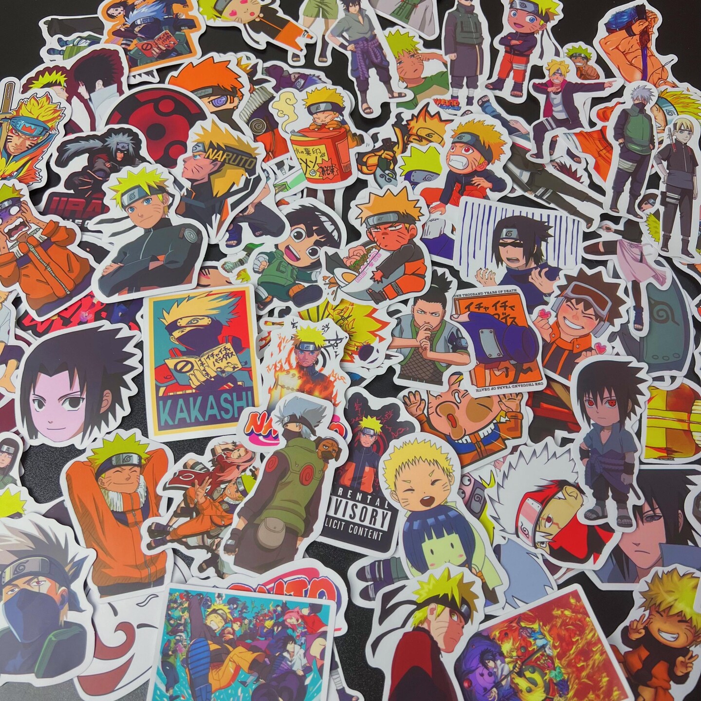 Naruto stickers, 100 assorted naruto anime stickers, waterproof anime ...