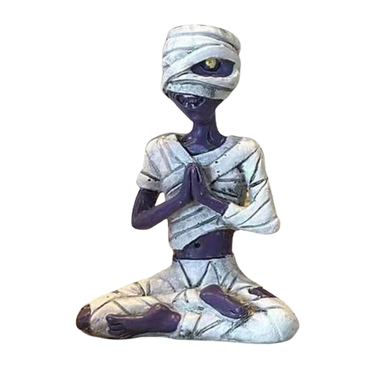 Halloween Meditation Skeleton Figurine Spooky Sitting Skull Resin ...