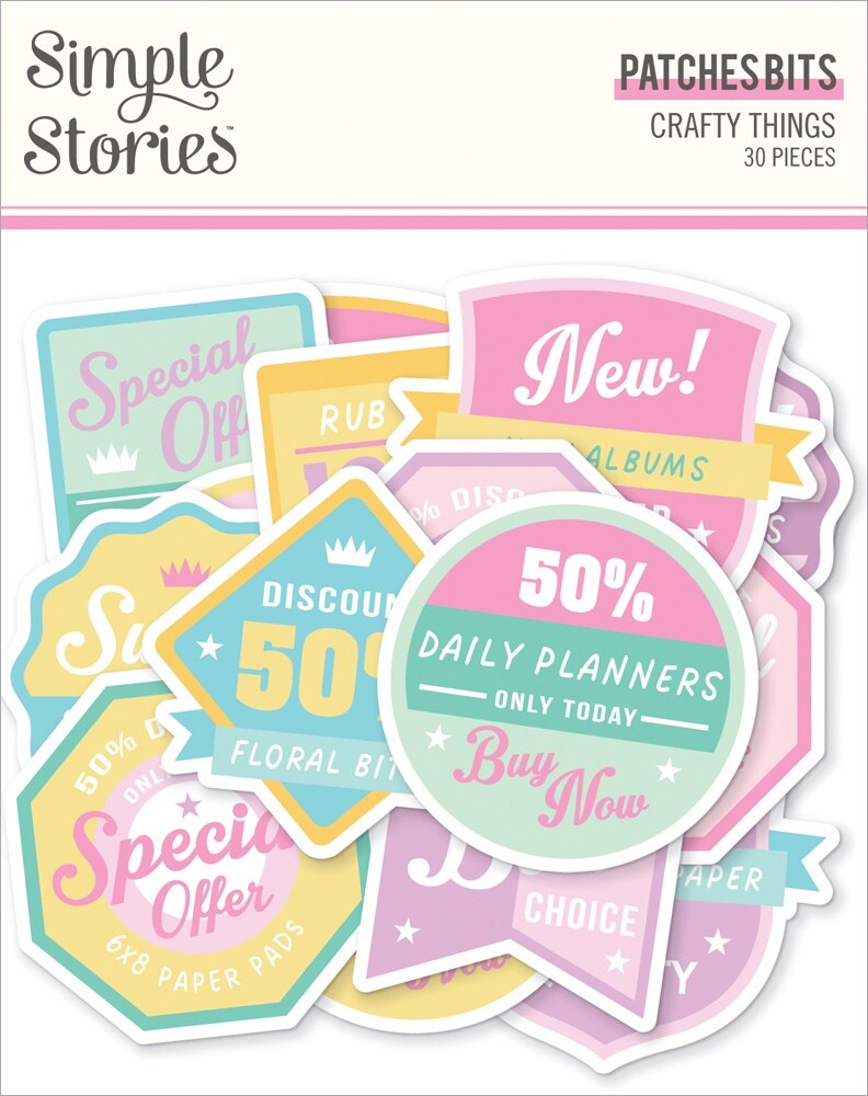 Crafty Things Bits & Pieces 30/Pkg-Patches | Michaels