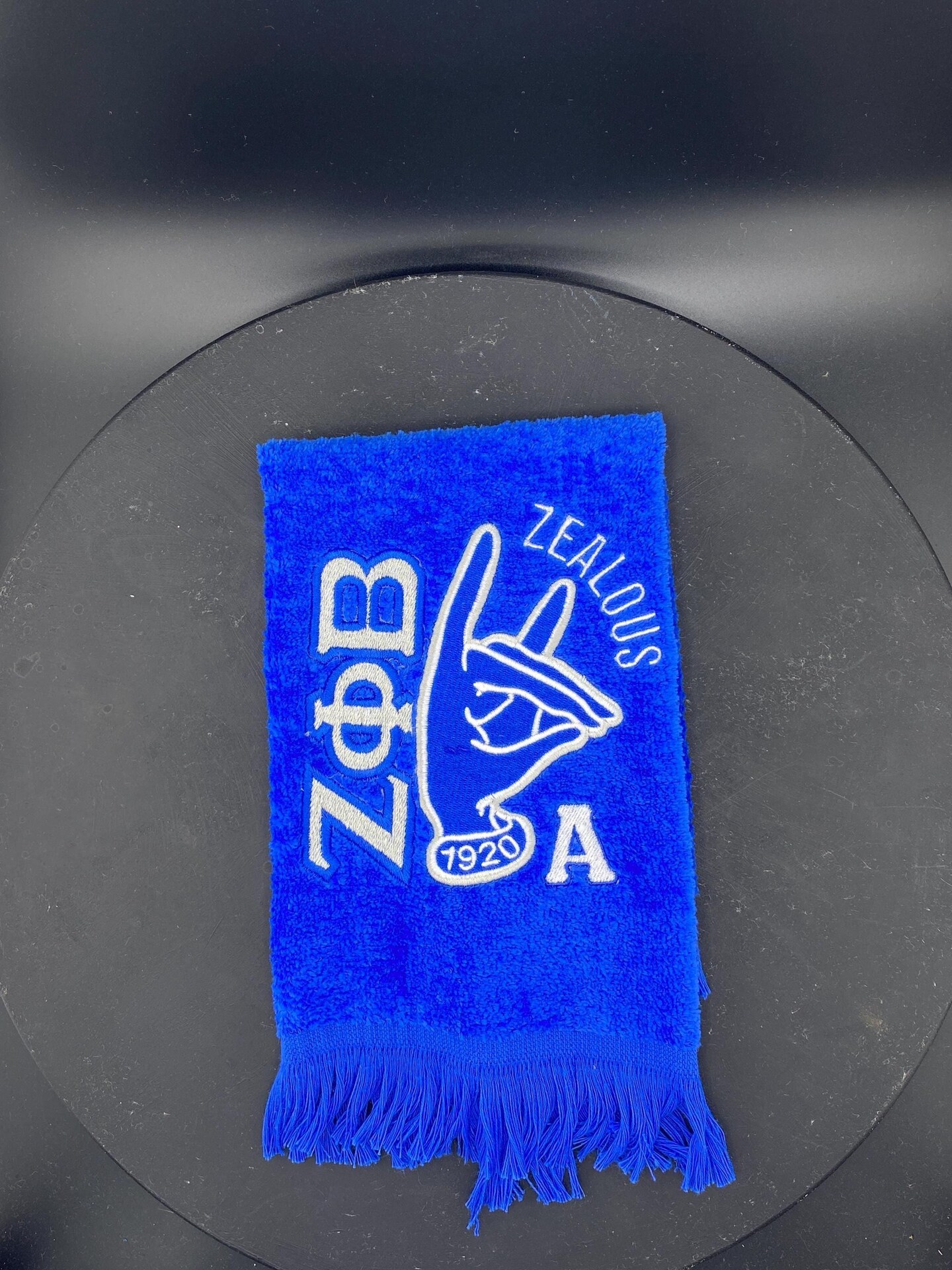 Zeta Phi Beta Kitty Hand PERSONALIZED Embroidered Stroll Towel ...