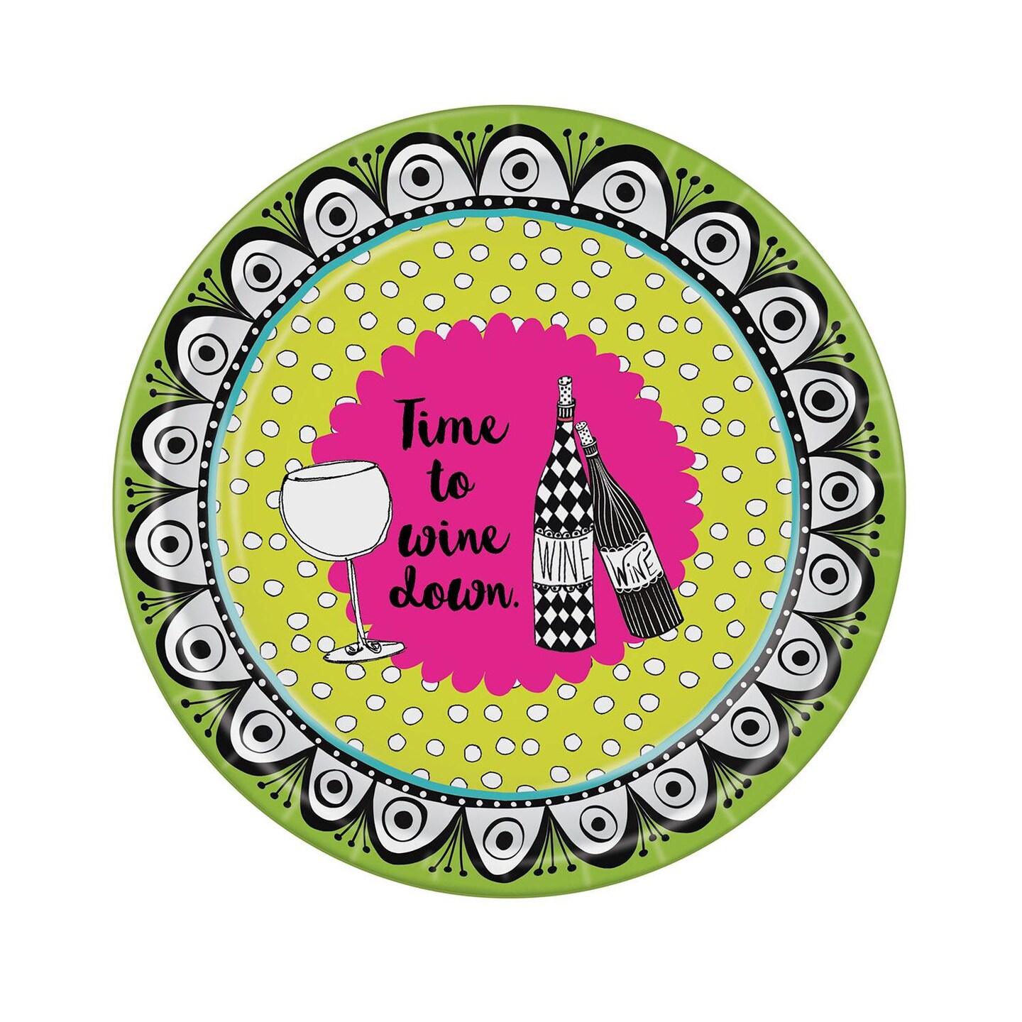 96 Pack Beistle Dolly Mama's Wine Celebration Party Paper Plates 9 inch ...