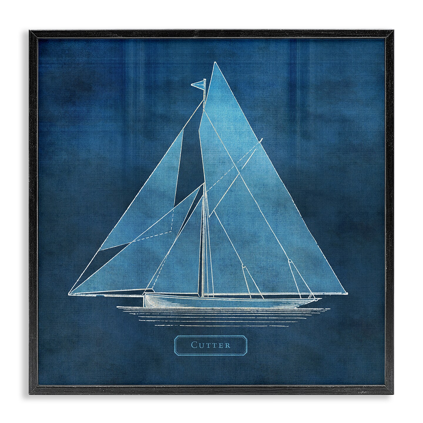 Stupell Industries Maritime Cutter Sailboat Framed Giclee By Susan ...