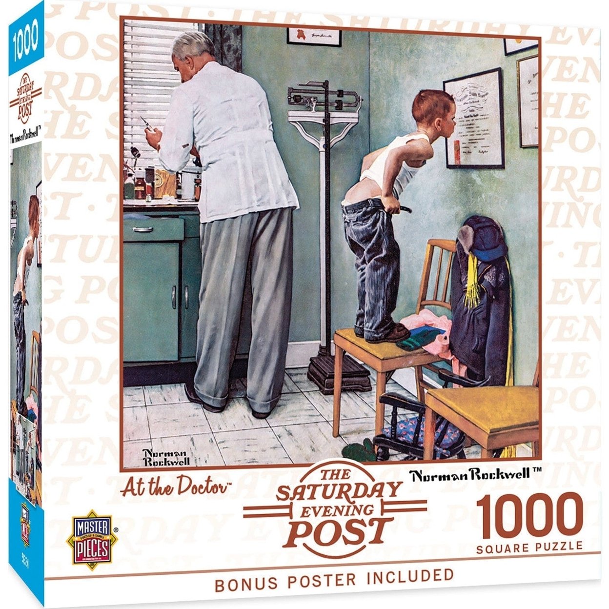 Norman Rockwell Jigsaw Puzzle 1000 Pieces At The Doctor 25X25 Recycled ...