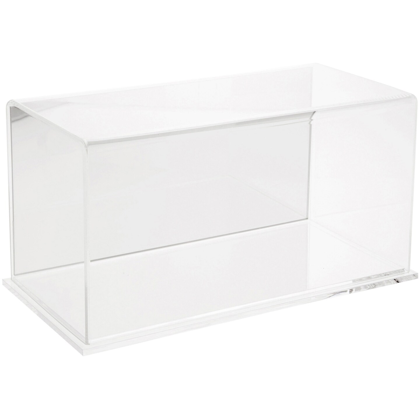 Plymor Clear Acrylic Display Case with Hardwood Base, 12" W x 6" D x 6 ...