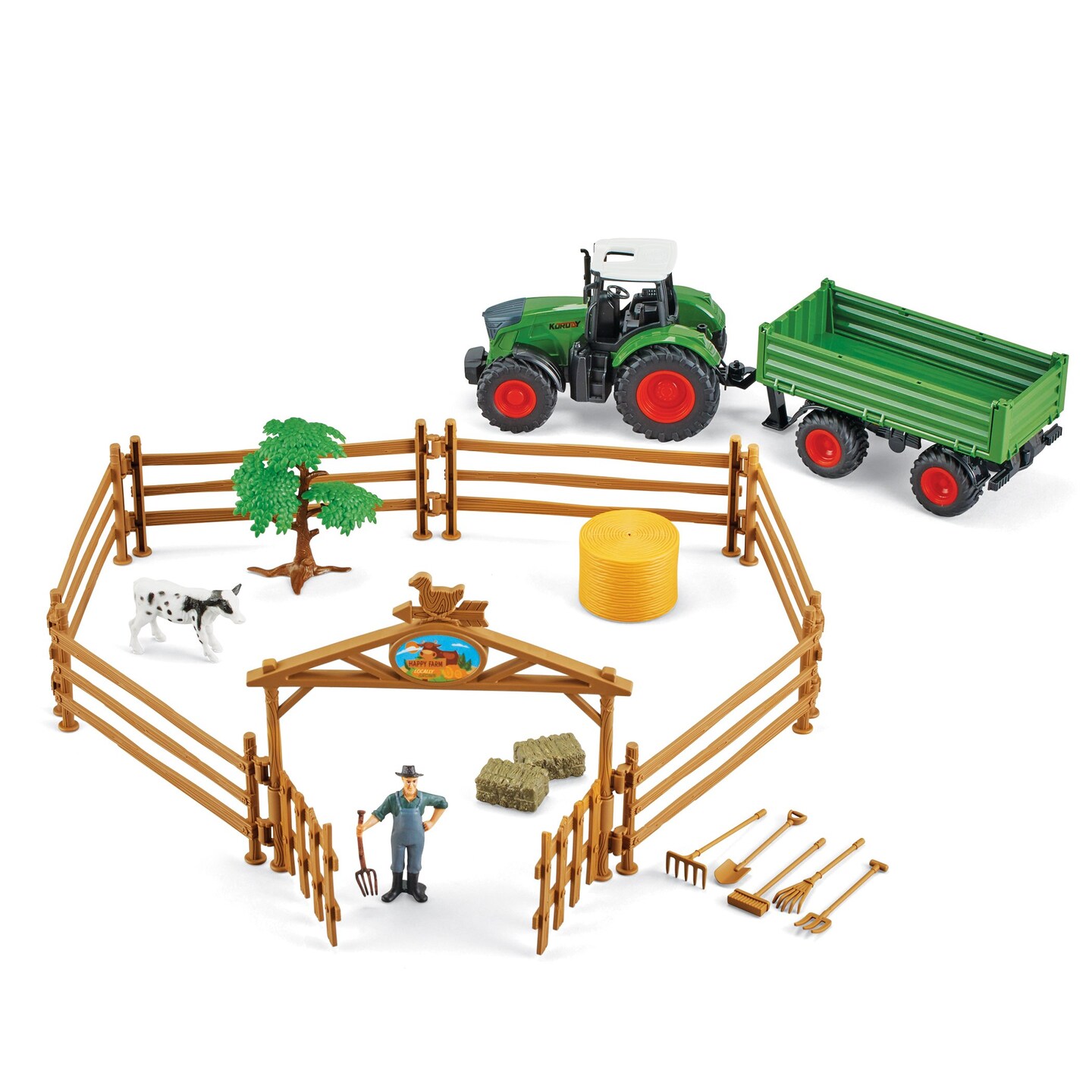 Collections Etc 22-Piece Tractor and Farm Play Set Children's Toy ...