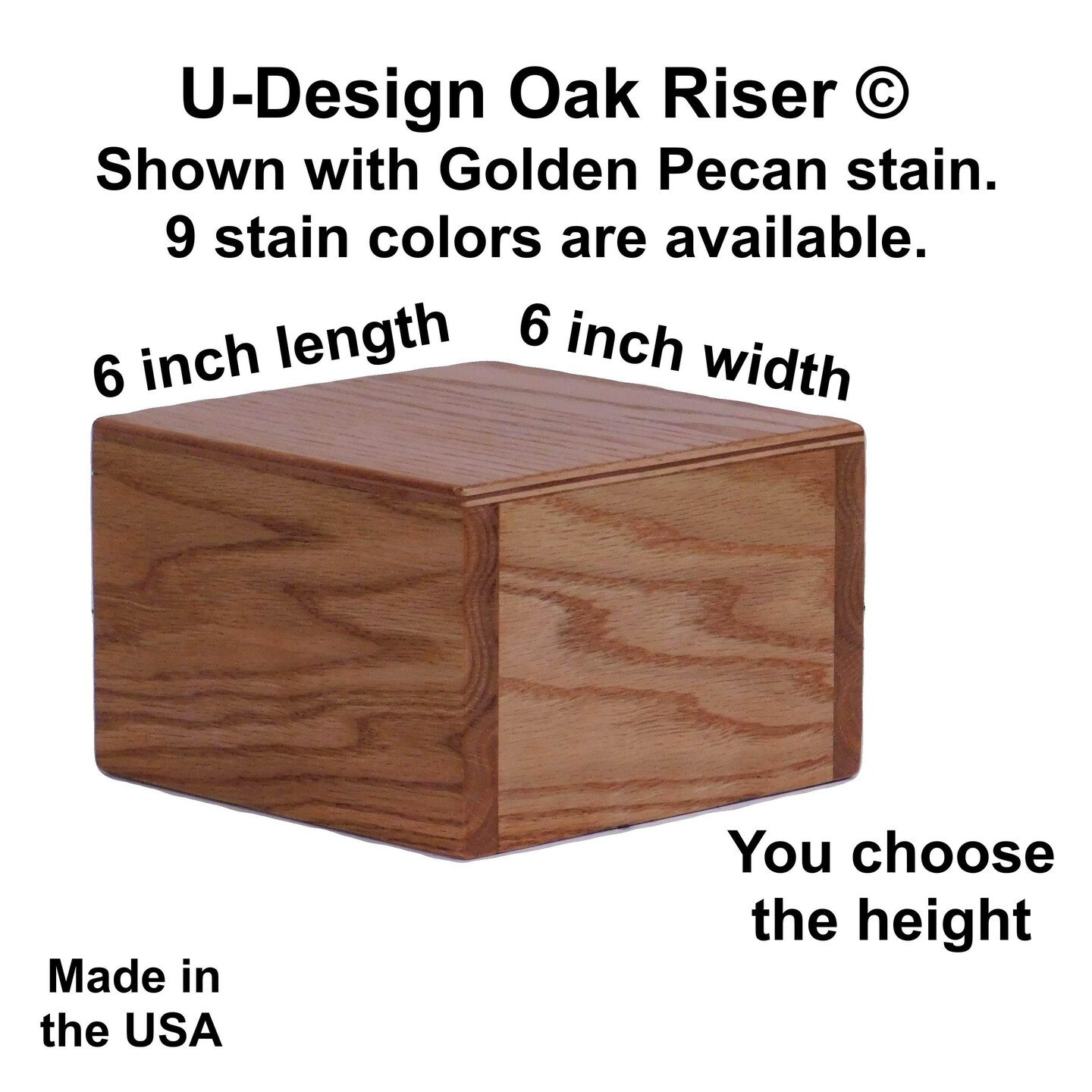 Oak Riser 6 x 6, You choose the Height, Plinth, Centerpiece, Wedding ...