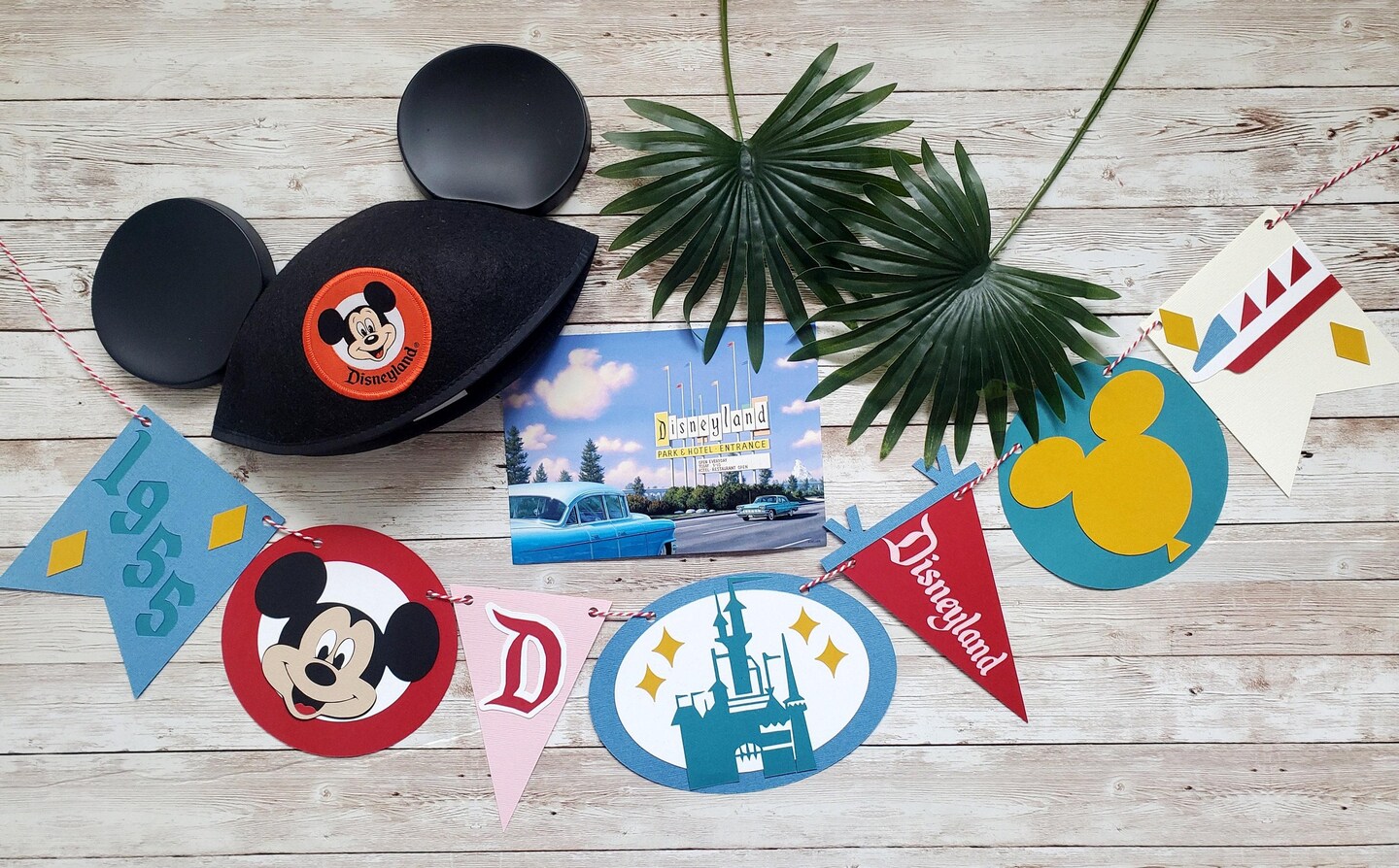 Retro Disneyland Icons Banner - Party Supplies Birthday Baby Shower ...