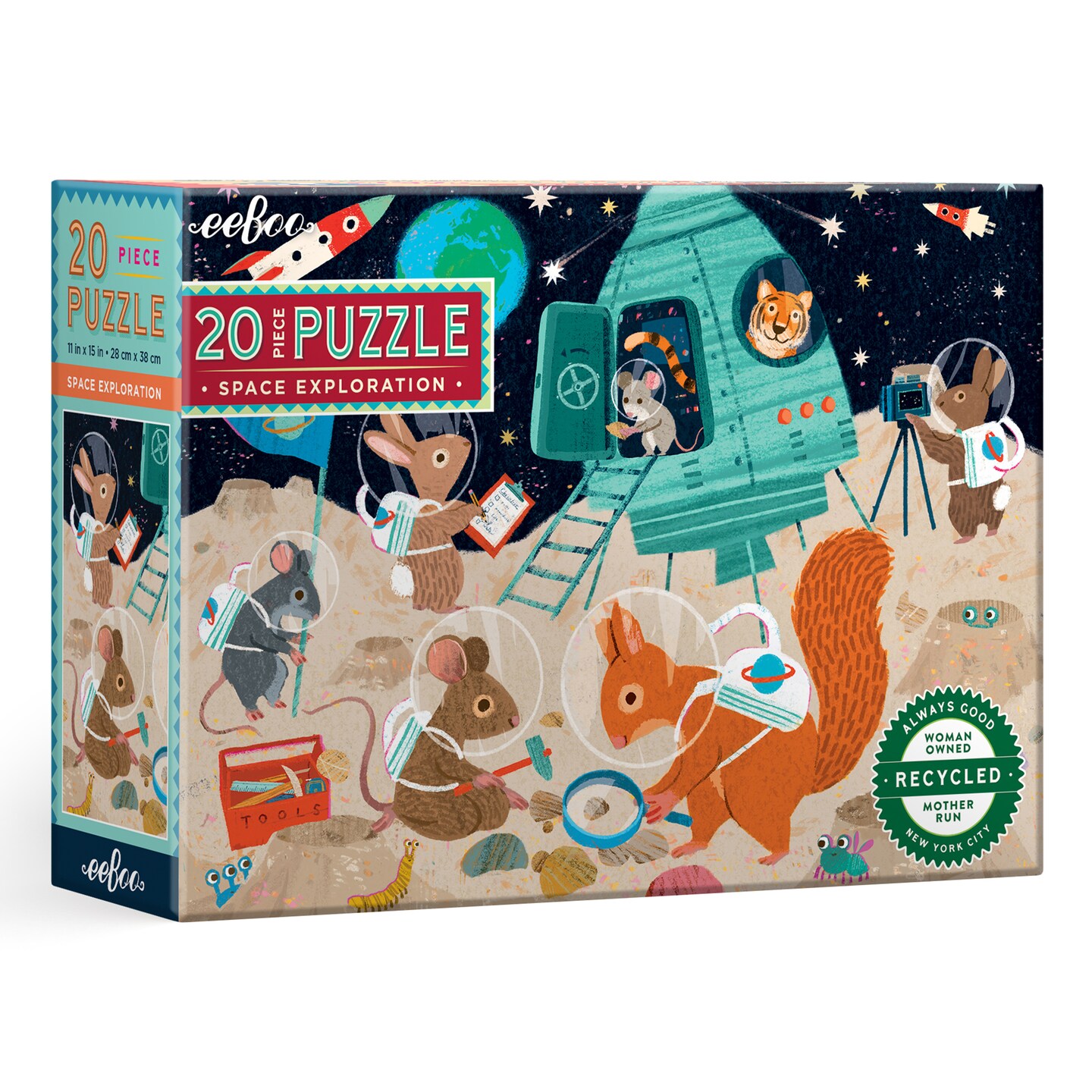 eeBoo: Space Exploration - 20 Piece Puzzle - 15 x 11" Kids Jigsaw ...