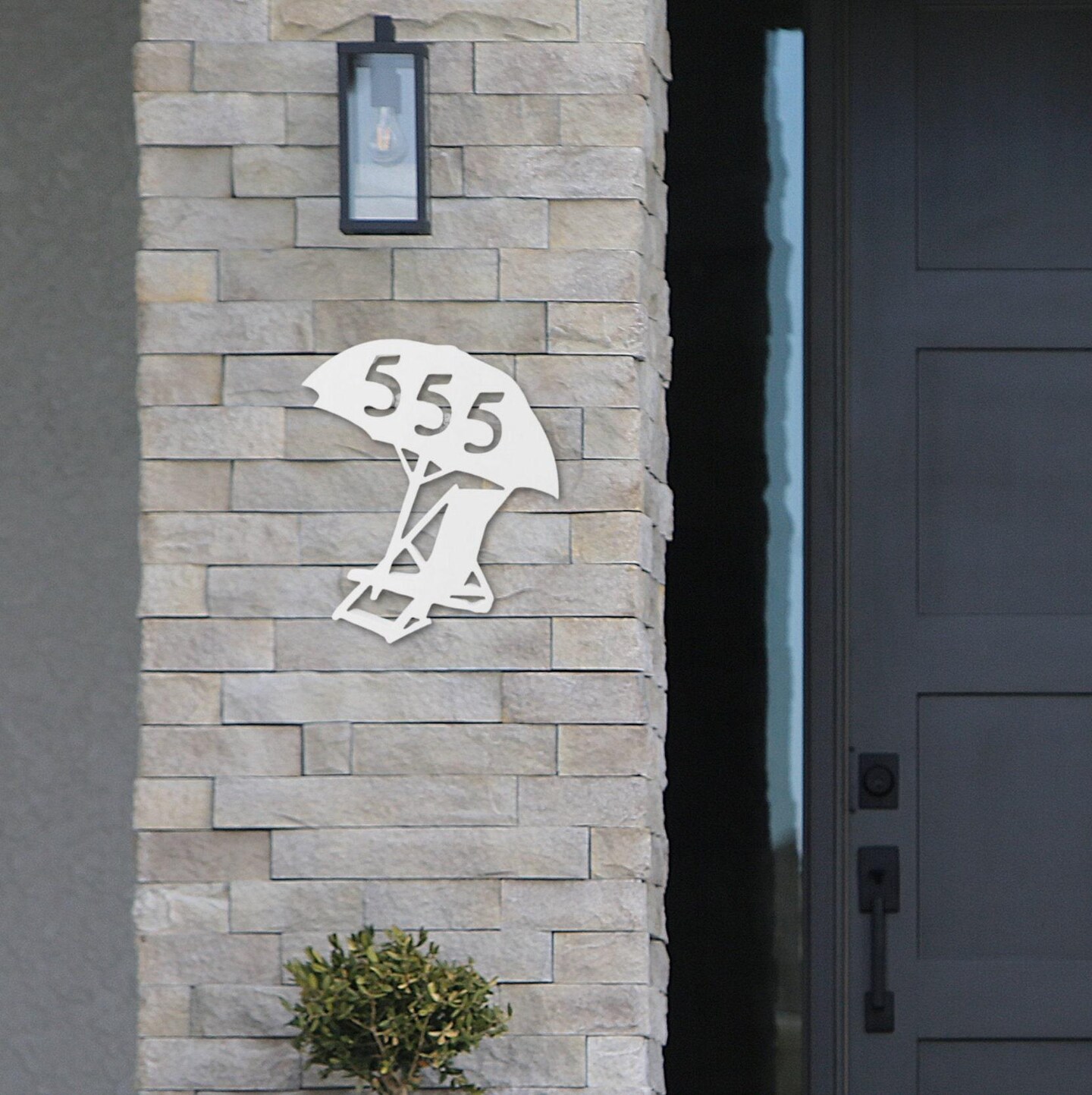 House Number Plaque - Deck Chair, Address Plaque, Custom, Personalized ...