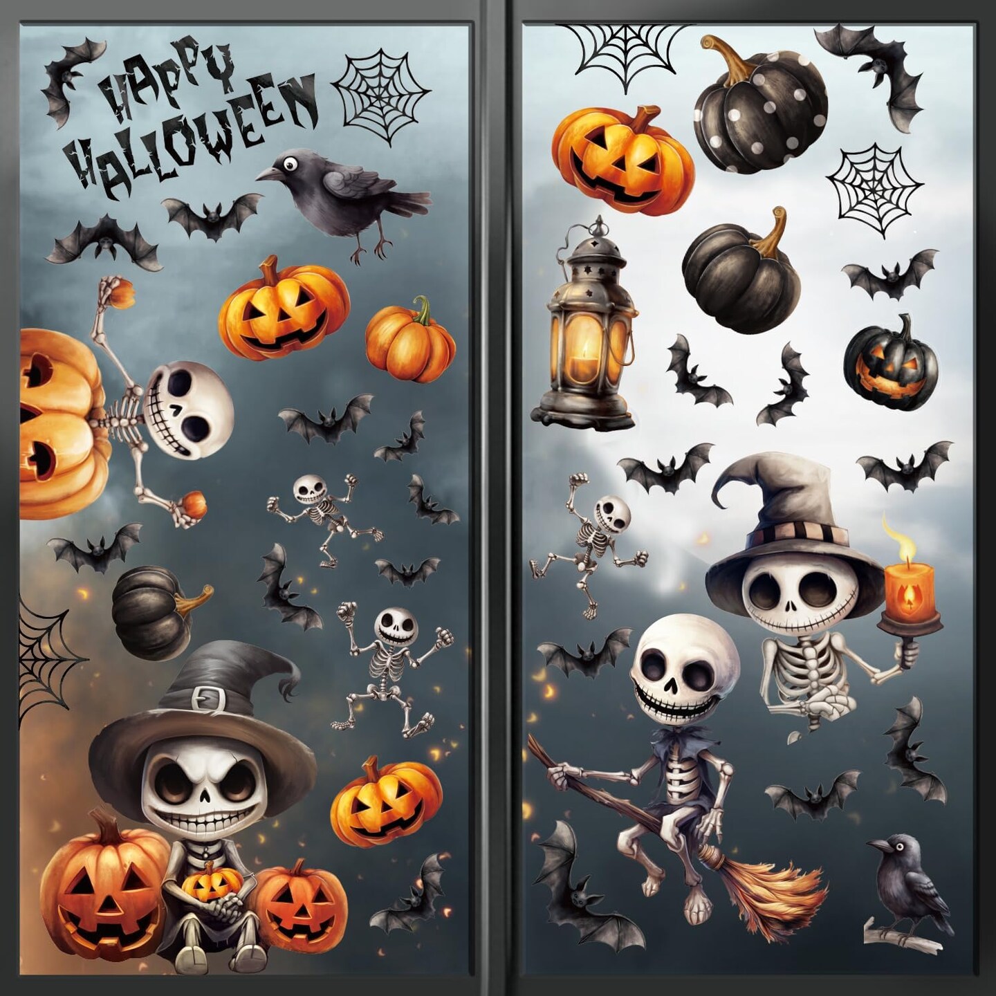 Halloween Skeleton Window Clings - 8 Sheets | Michaels