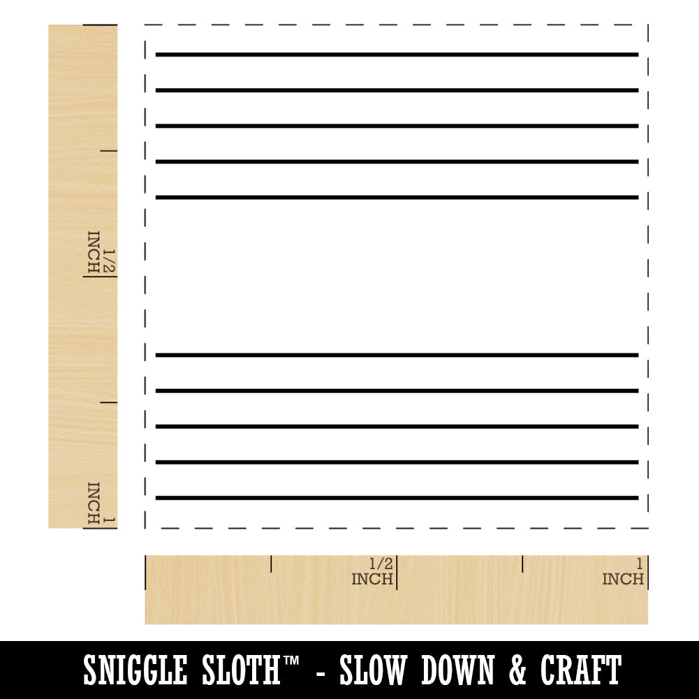 Music Staff Lines Only Treble and Bass Clef Self-Inking Rubber Stamp ...
