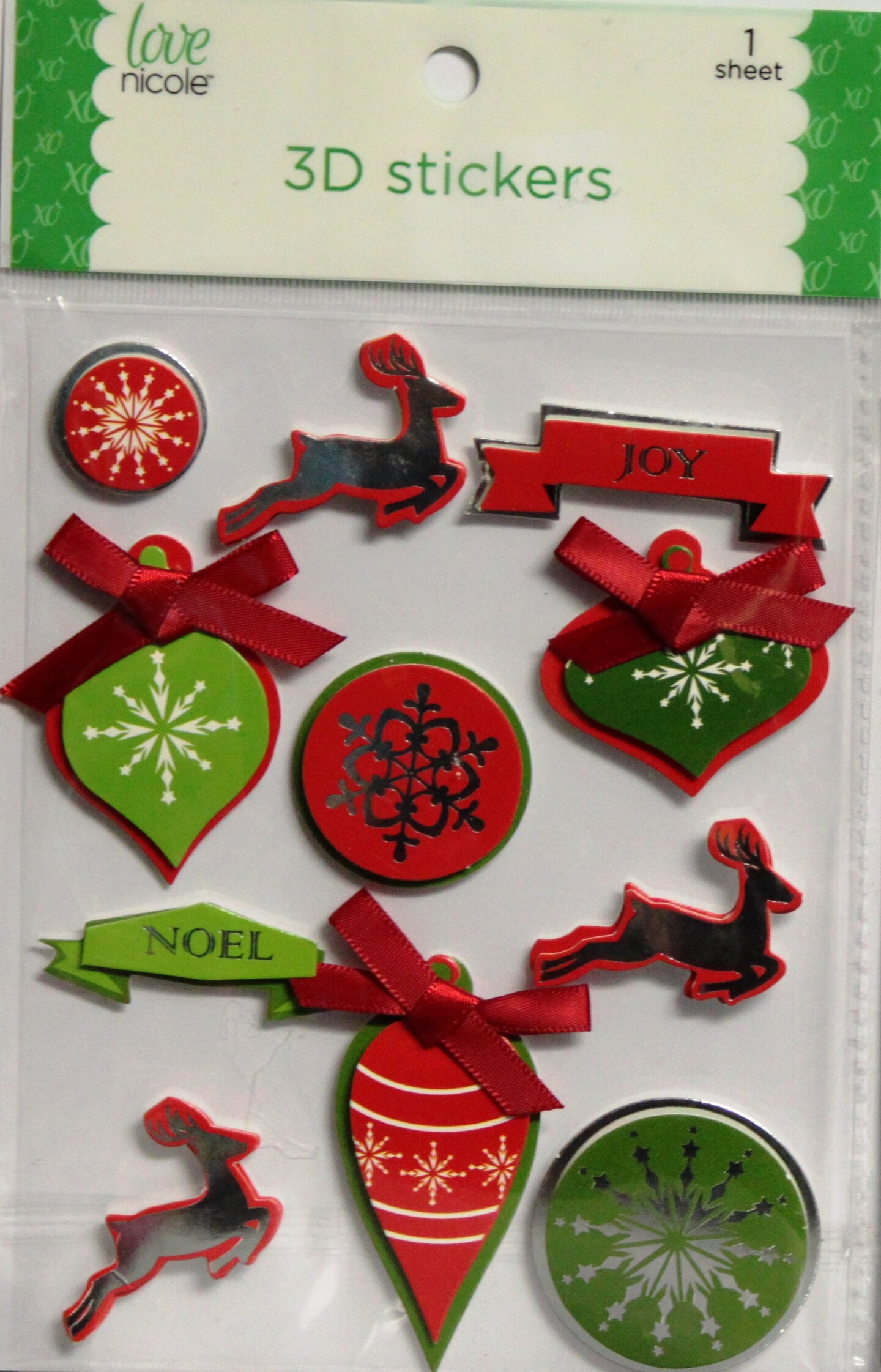 Love Nicole Christmas Icons Dimensional Stickers | Michaels